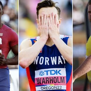 Lekkoatletyczne MŚ Eugene 2022 Karsten Warholm Daniel Stahl i Fred