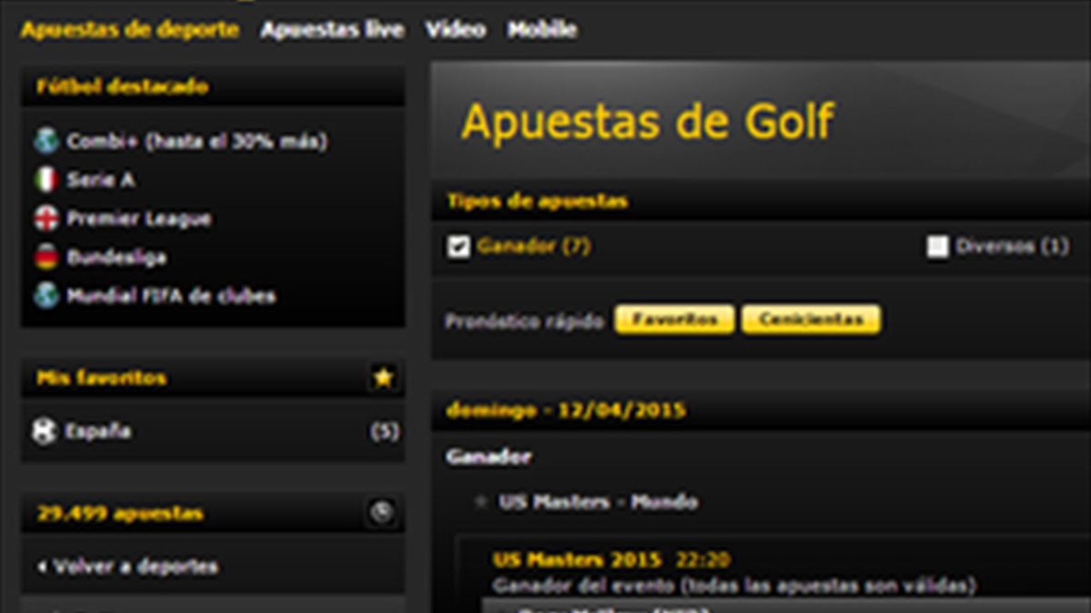 Los mejores consejos de Elperiodigolf para las mejores apuestas en bwin - Eurosport