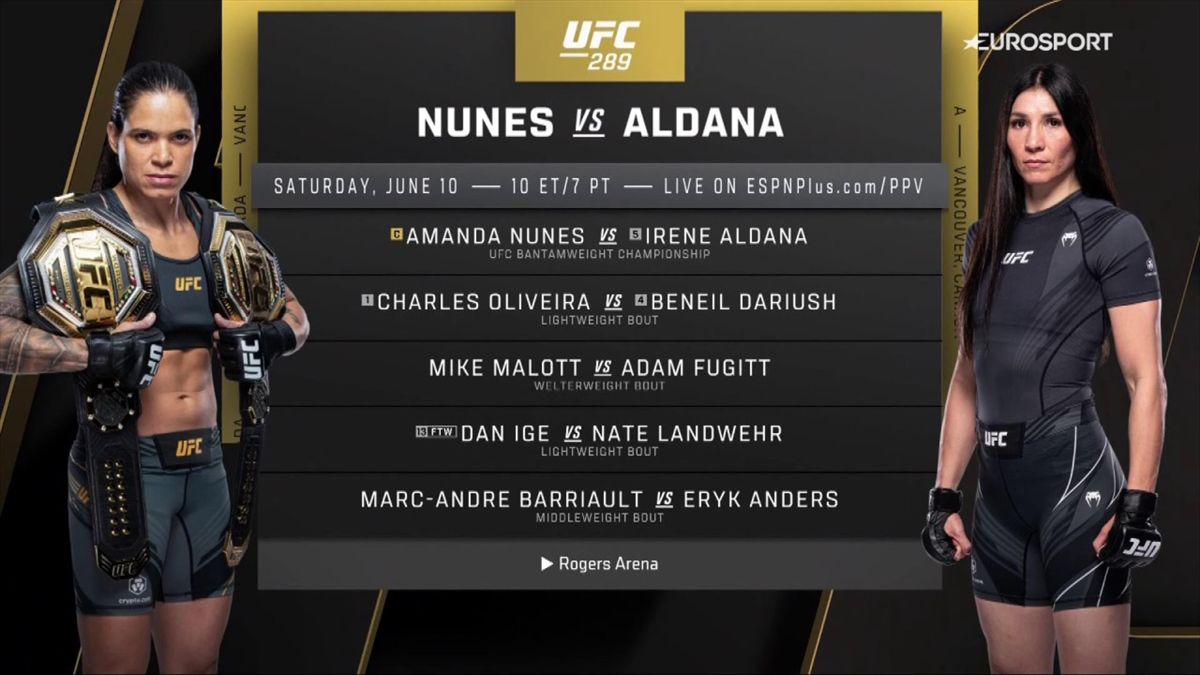 UFC 289 | Tweedivisiekampioene Nunes krijgt nieuwe uitdaging in Aldana ...