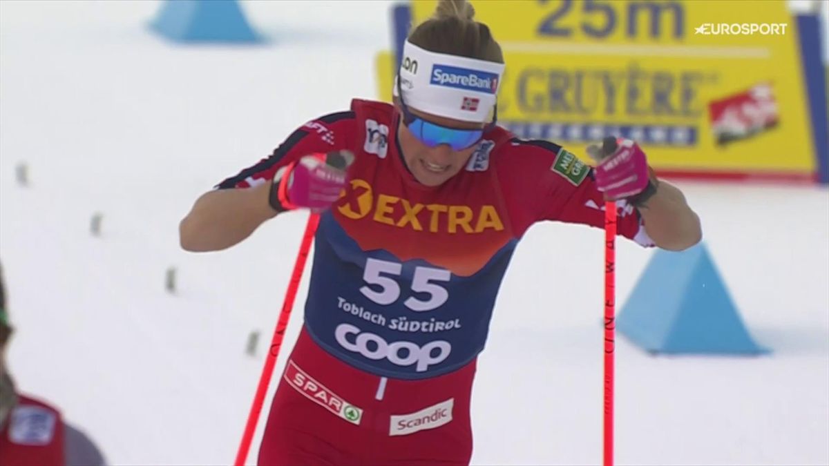 Astrid Oyere Slind wygrała bieg techniką dowolną na 20 km w Dobiacco ...