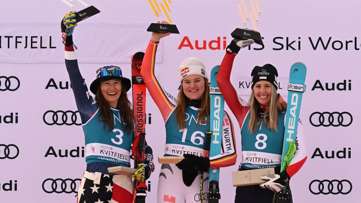 Kvitfjell: Emma Aicher gewinnt zweite Abfahrt und feiert ihren ersten ...