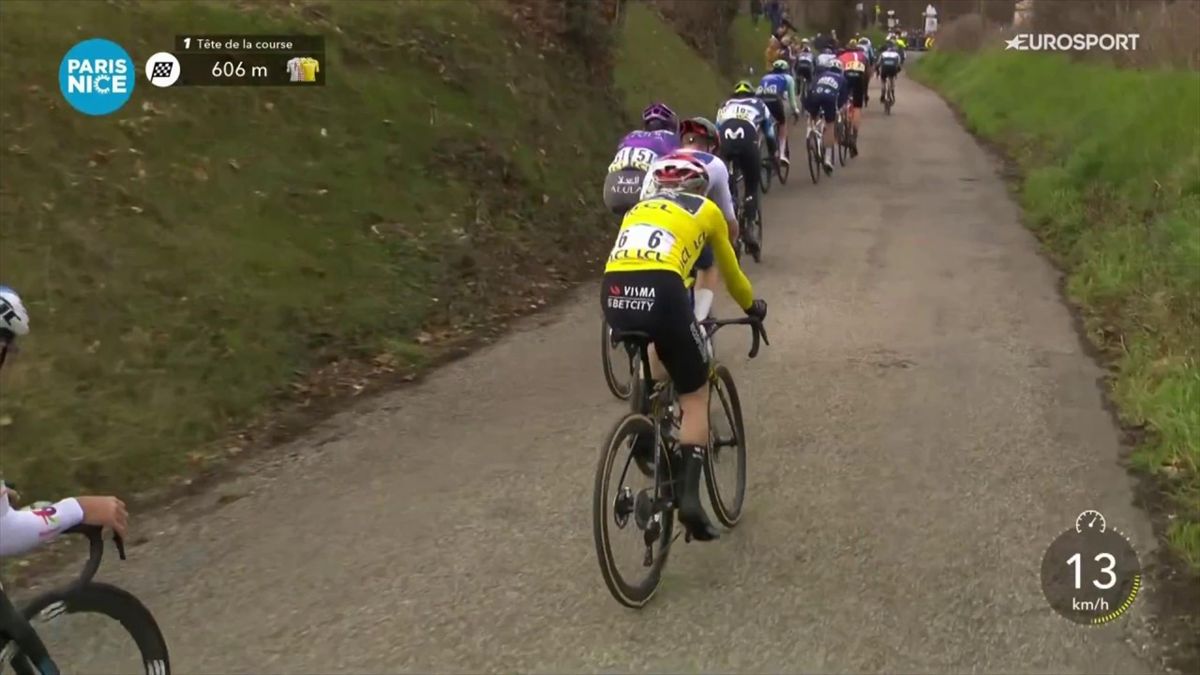 Vingegaard cade a 80km dall'arrivo e restituisce la maglia a Jorgenson ...