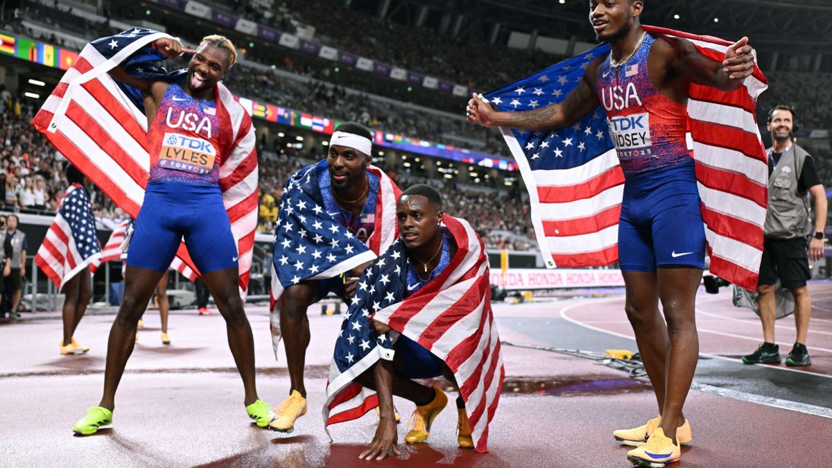Mondiaux D athl tisme Les tats Unis Dominent Les Relais 4x100m