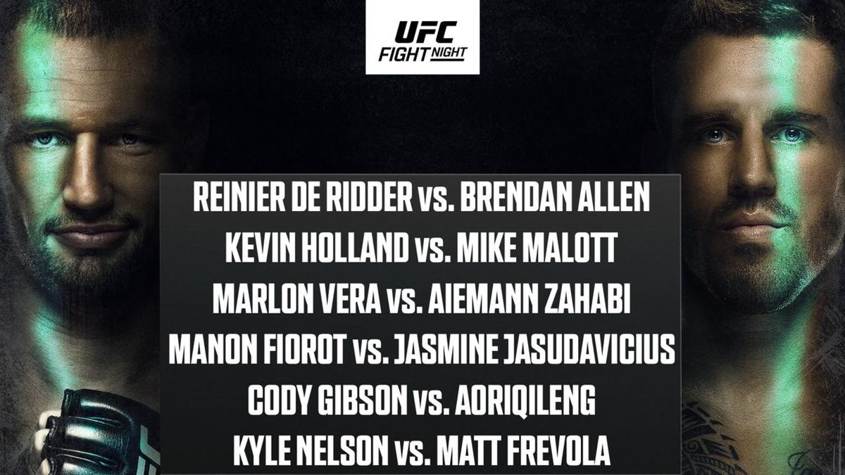 Hoe laat en waar kijk je live naar UFC Vancouver: De Ridder vs. Allen ...