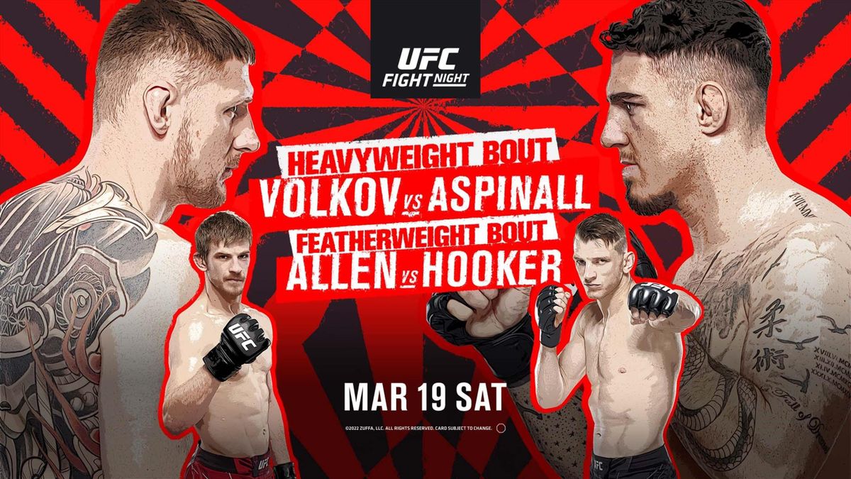 UFC London | Volkov vs. Aspinall uitslagen - Eurosport