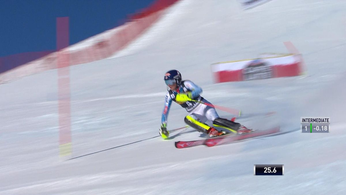 VIDEO - Mikaela Shiffrin domina la prima manche dello slalom - Eurosport