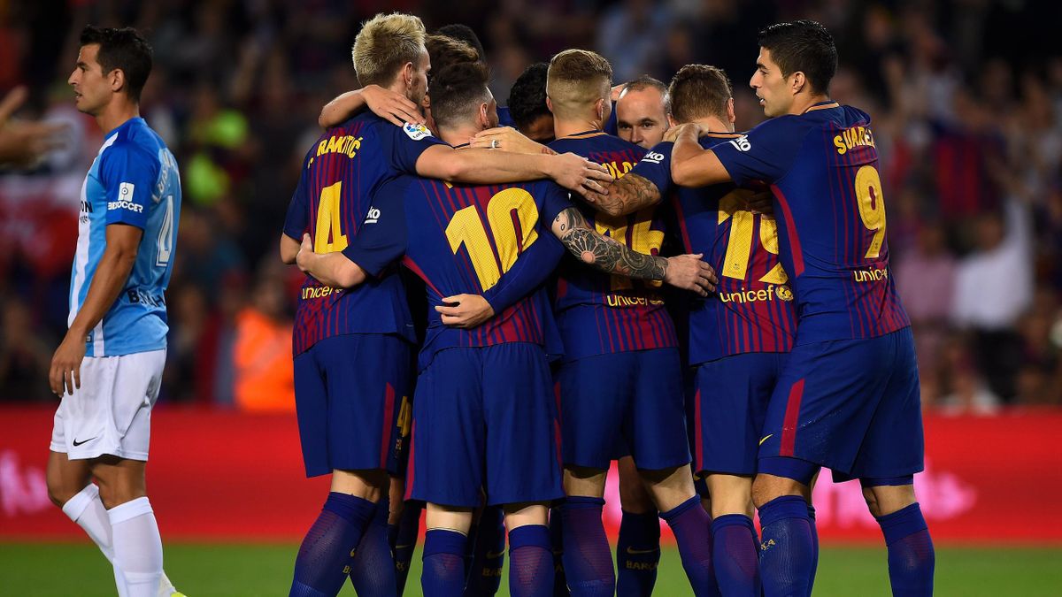 Le Barça bat Malaga (2-0) et reprend ses distances en tête - Eurosport
