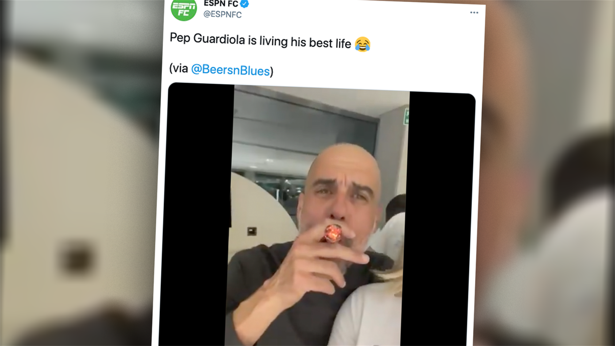 Manchester City mistrzem Anglii. Pep Guardiola świętuje z cygarem ...