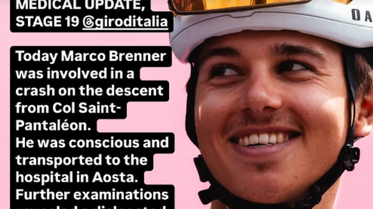 Giro d'Italia 2025: Marco Brenner nach Sturz auf der 19. Etappe ins ...
