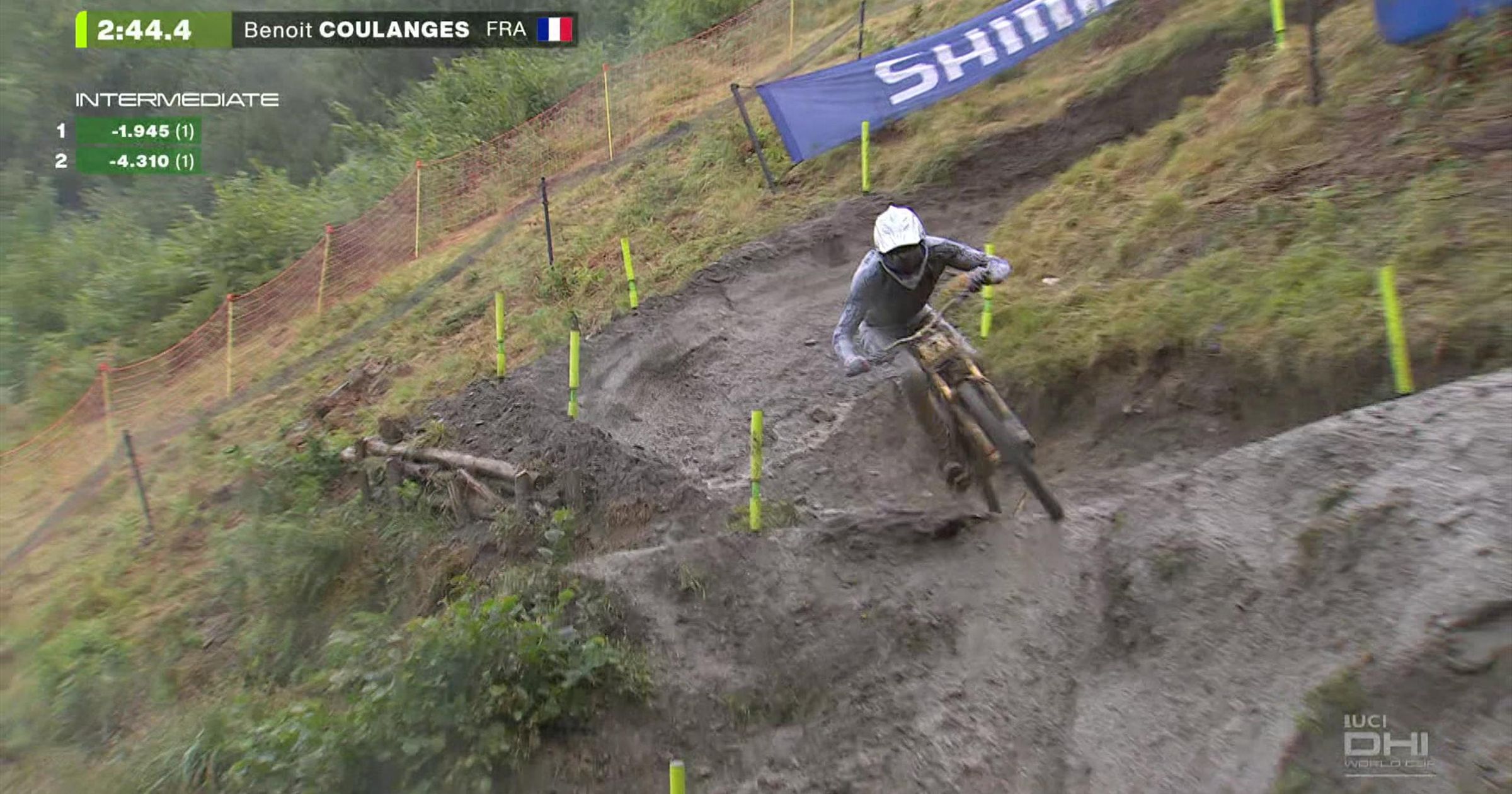 Mountainbike: Benoit Coulanges rast im Downhill beim Weltcup von ...