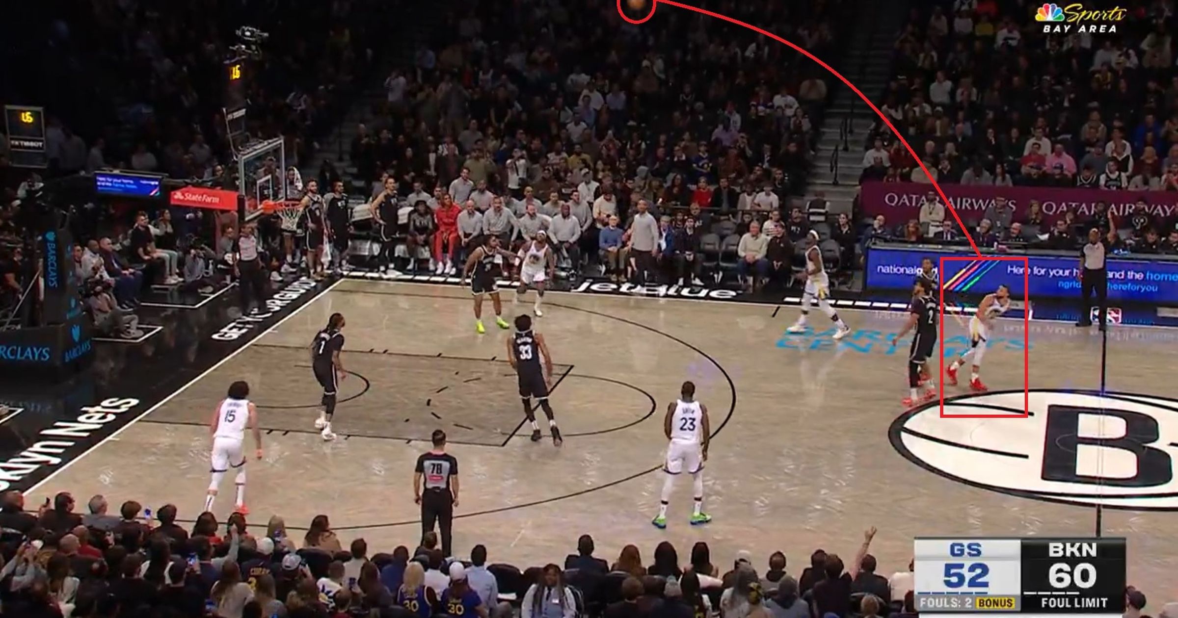 Stephen Curry, un shoot de fou face aux Nets… même pour lui : "Celui-là ...