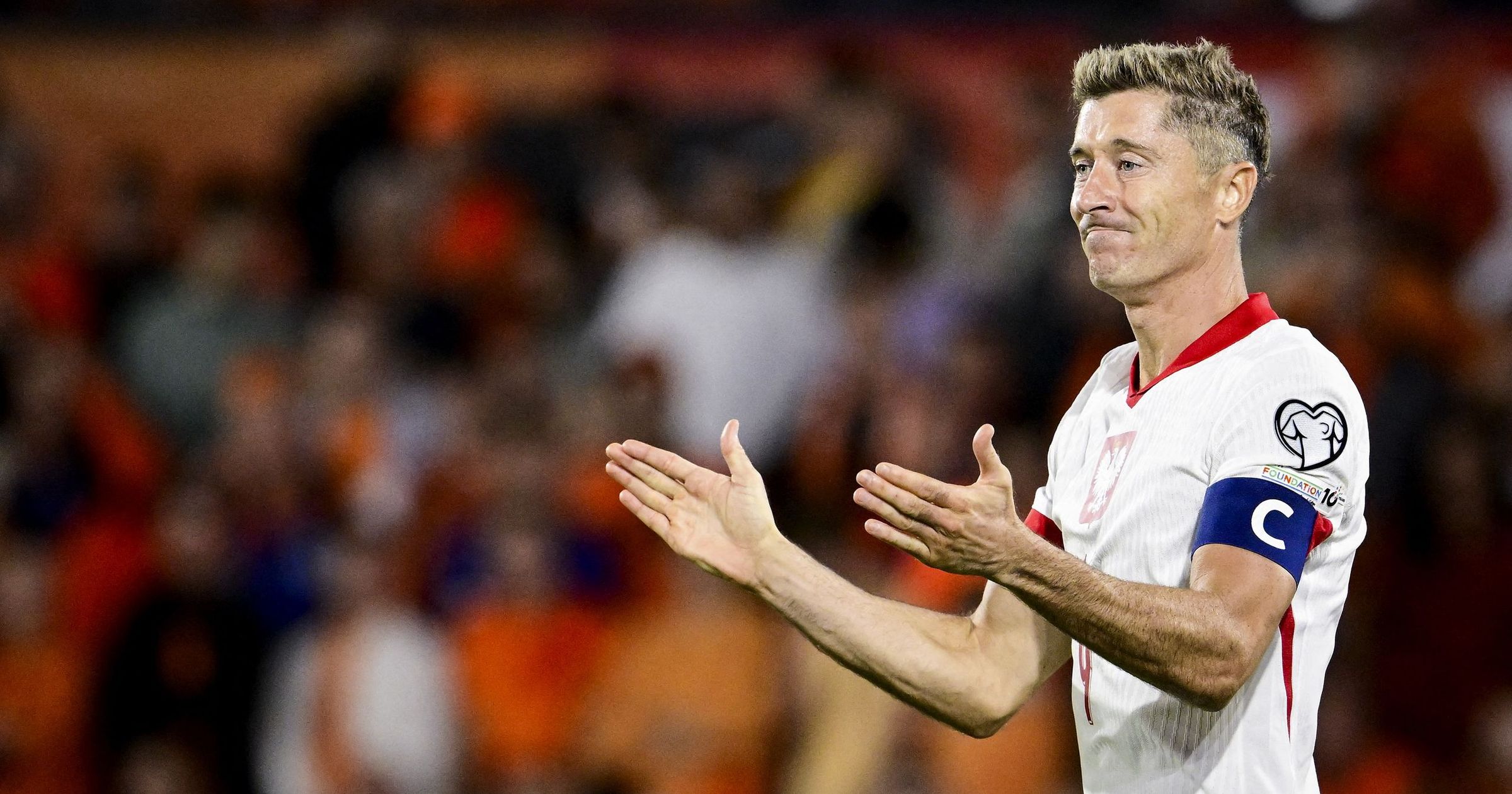 Robert Lewandowski o opasce kapitańskiej po meczu Holandia - Polska w eliminacjach mistrzostw ...