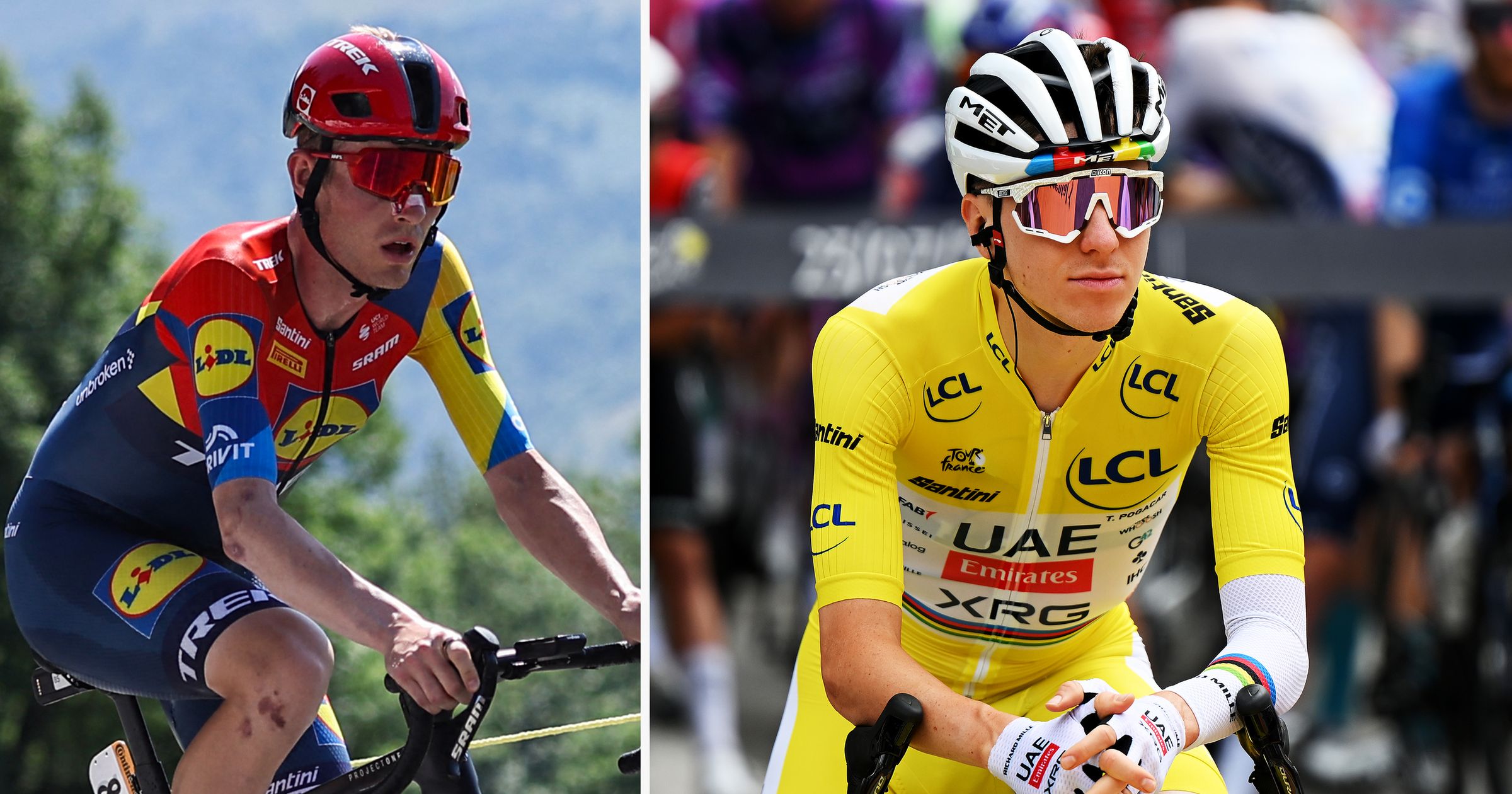 Mattias Skjelmose, Tadej Pogacar, Oscar Onley, Wout van Aert, Julian ...