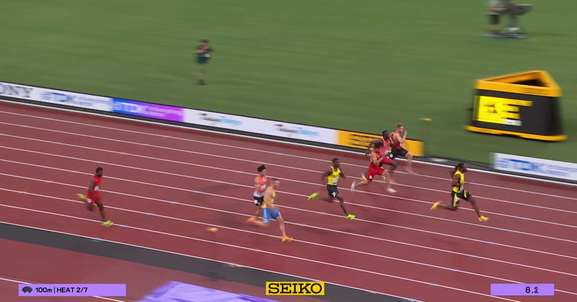 Mondiaux Tokyo 2025 | 100m masculin | Une série du 100m déroulée en 9 ...