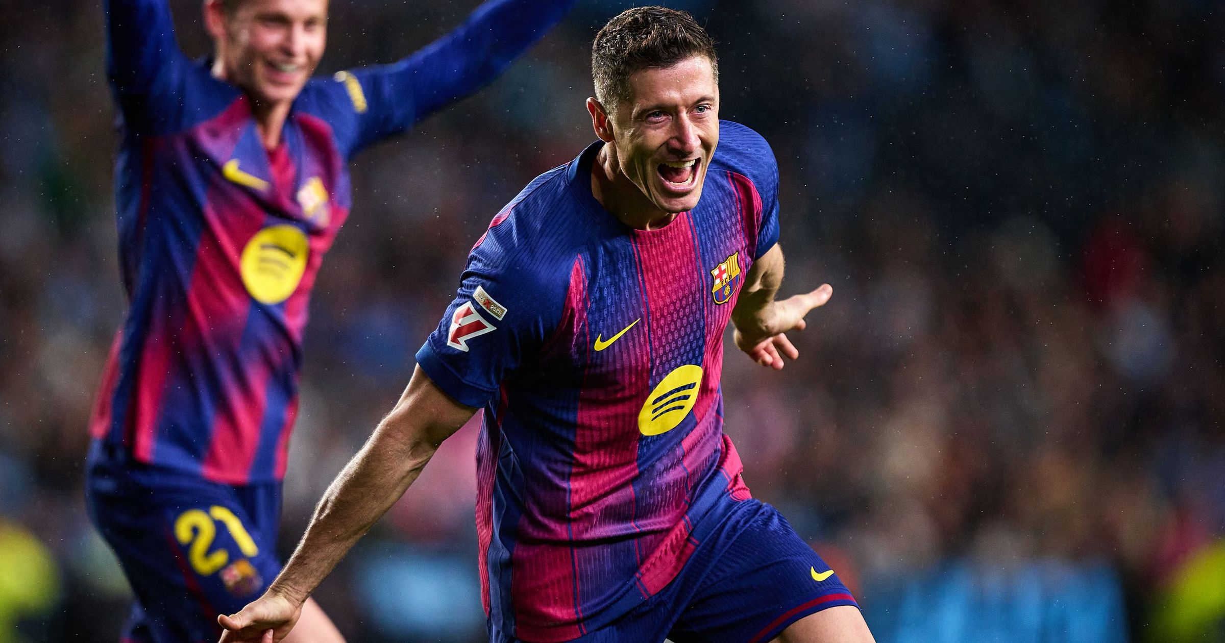 Liga - Robert Lewandowski a marqué trois buts pour le FC Barcelone ...