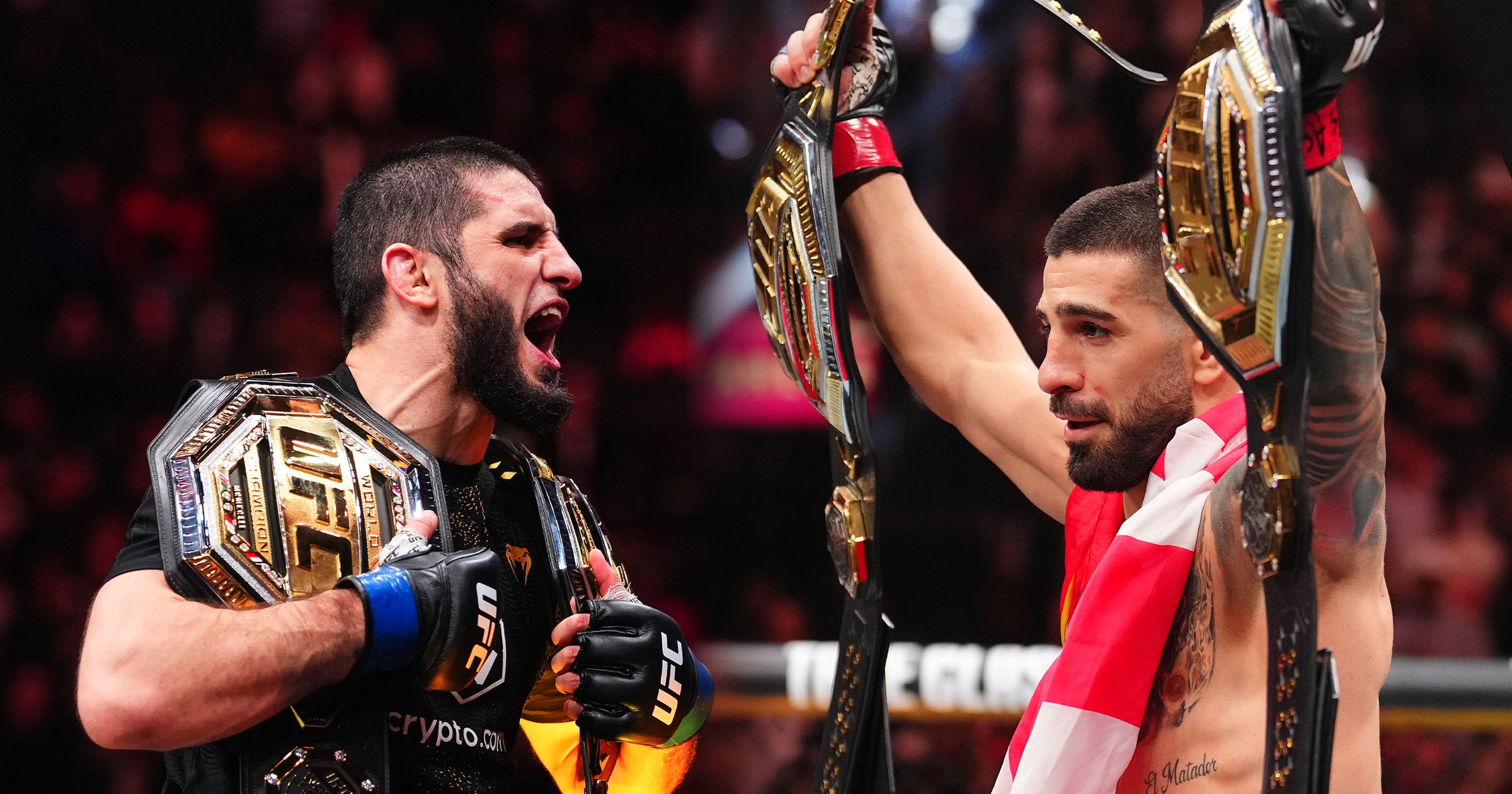 La pelea entre Ilia Topuria e Islam Makhachev, más cerca… pero a la vez ...