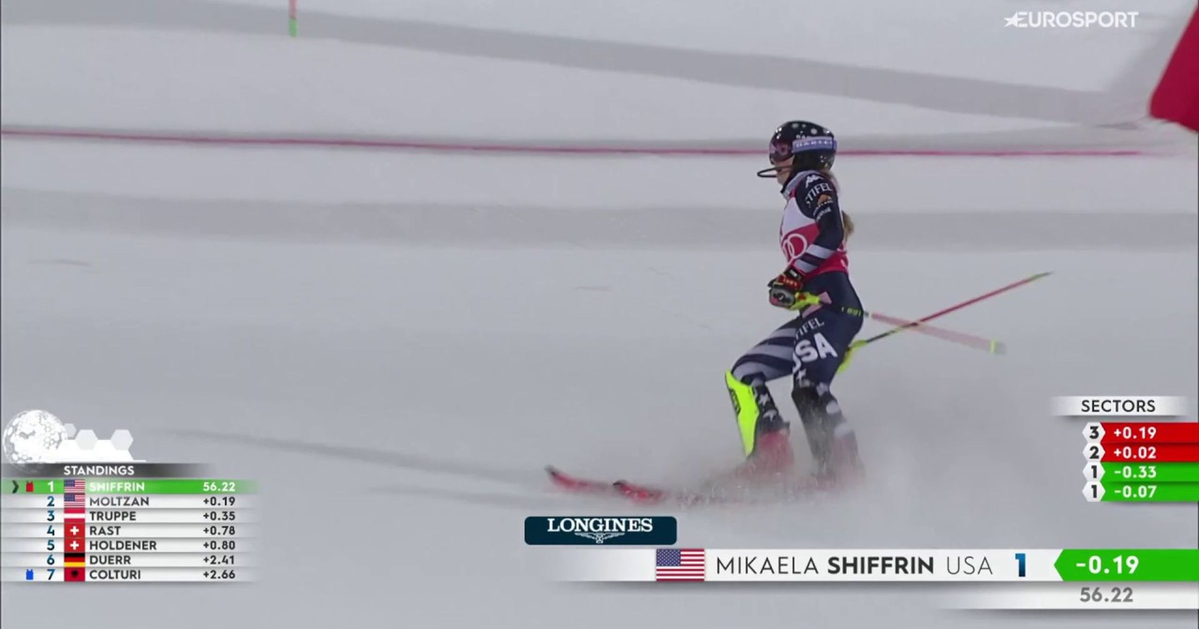 Shiffrin non perfetta nella prima manche dello slalom, ma è davanti ...