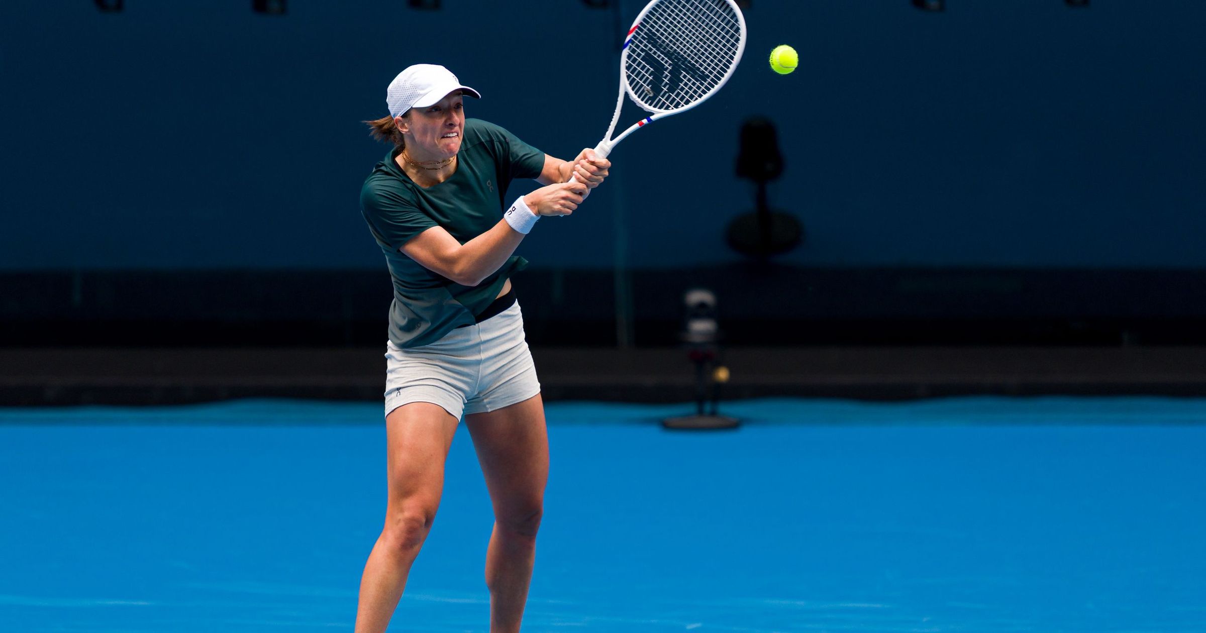 Iga Świątek wystąpiła w turnieju AO 1 Point Slam Driven by Kia. Wygrała ...
