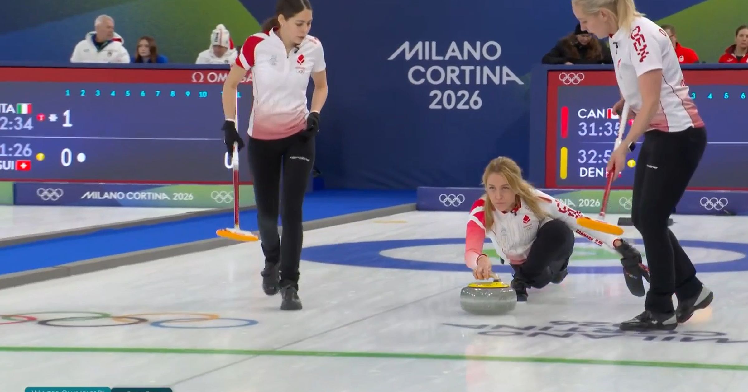 Danmark curlingkvinder udligner til 2-2 mod Canada i første kamp ved ...