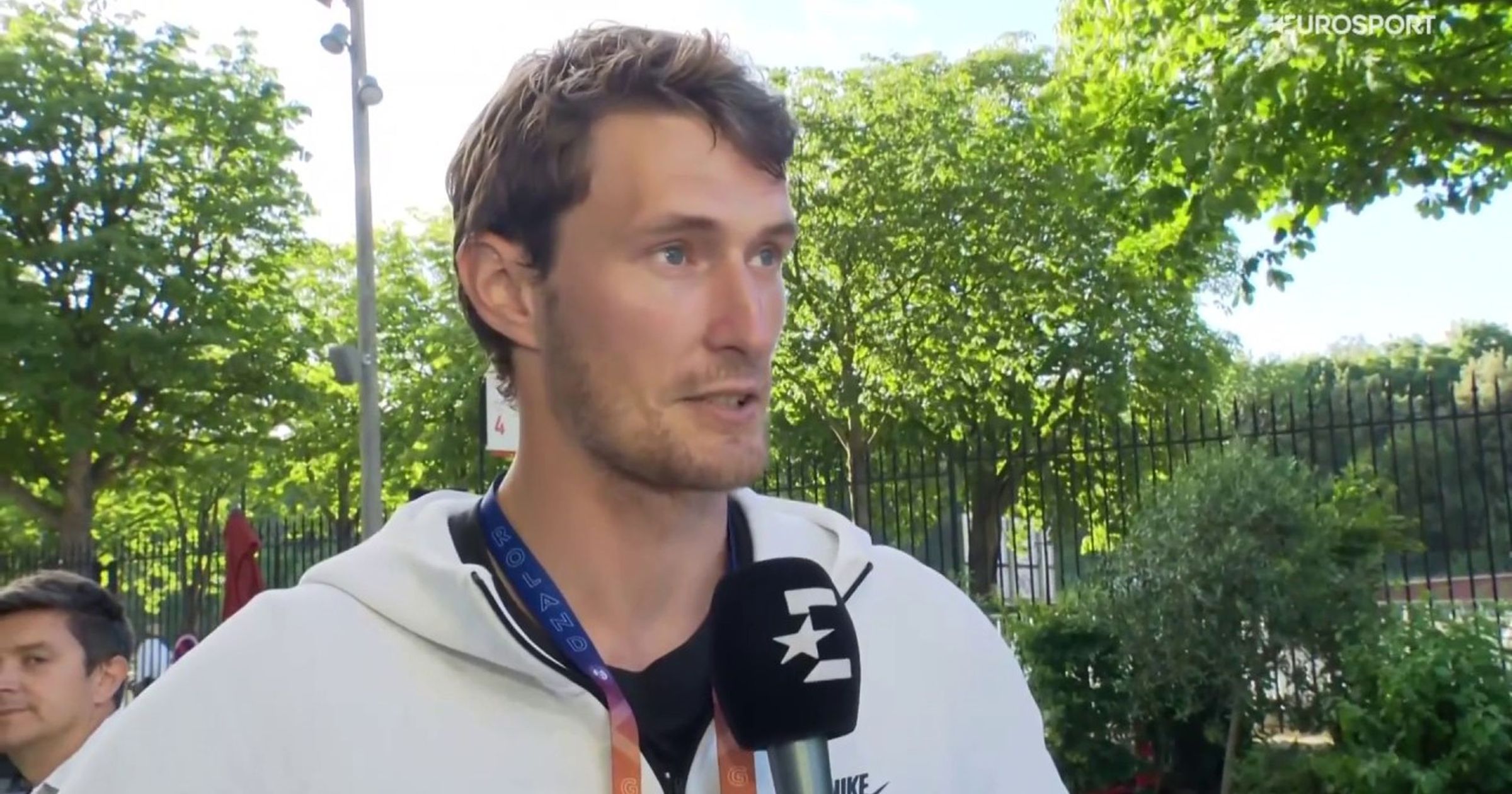 Petr Hajek, sparingpartner Mai Chwalińskiej, po jej awansie do finału ...