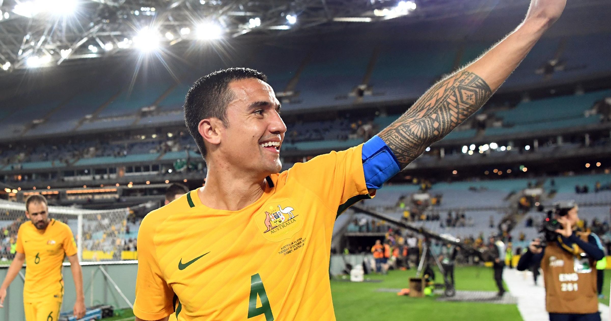 Australien mit Tim Cahill, Robbie Kruse und Mathew Leckie im ...