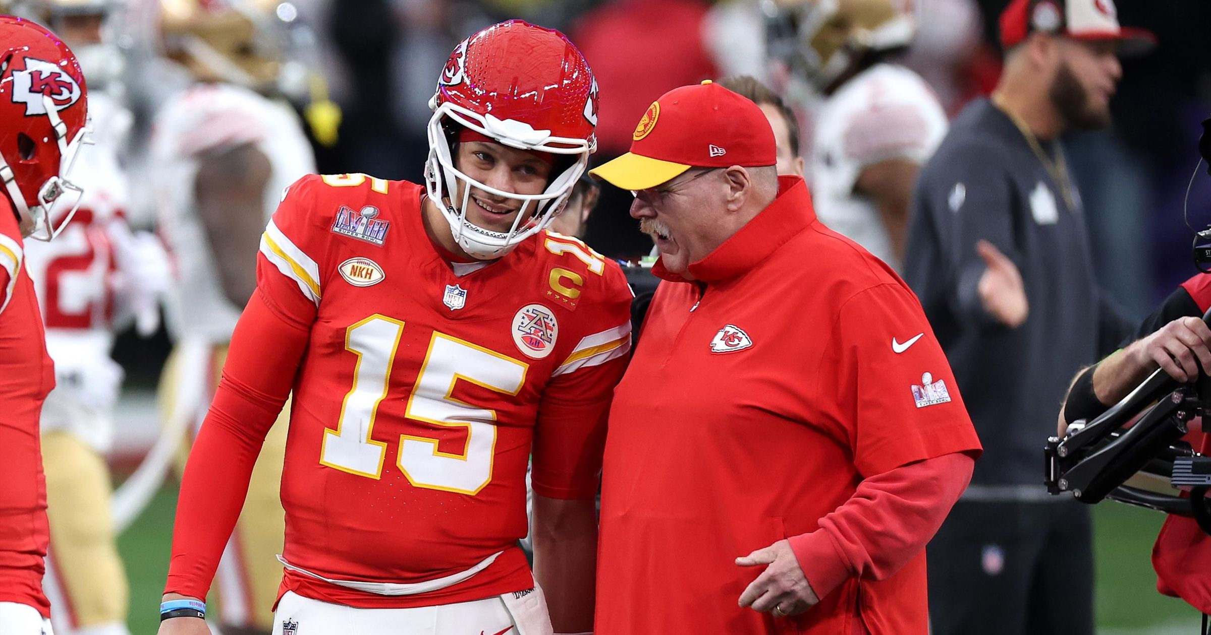 Patrick Mahomes adelt Trainer Andy Reid von den Kansas City Chiefs als ...