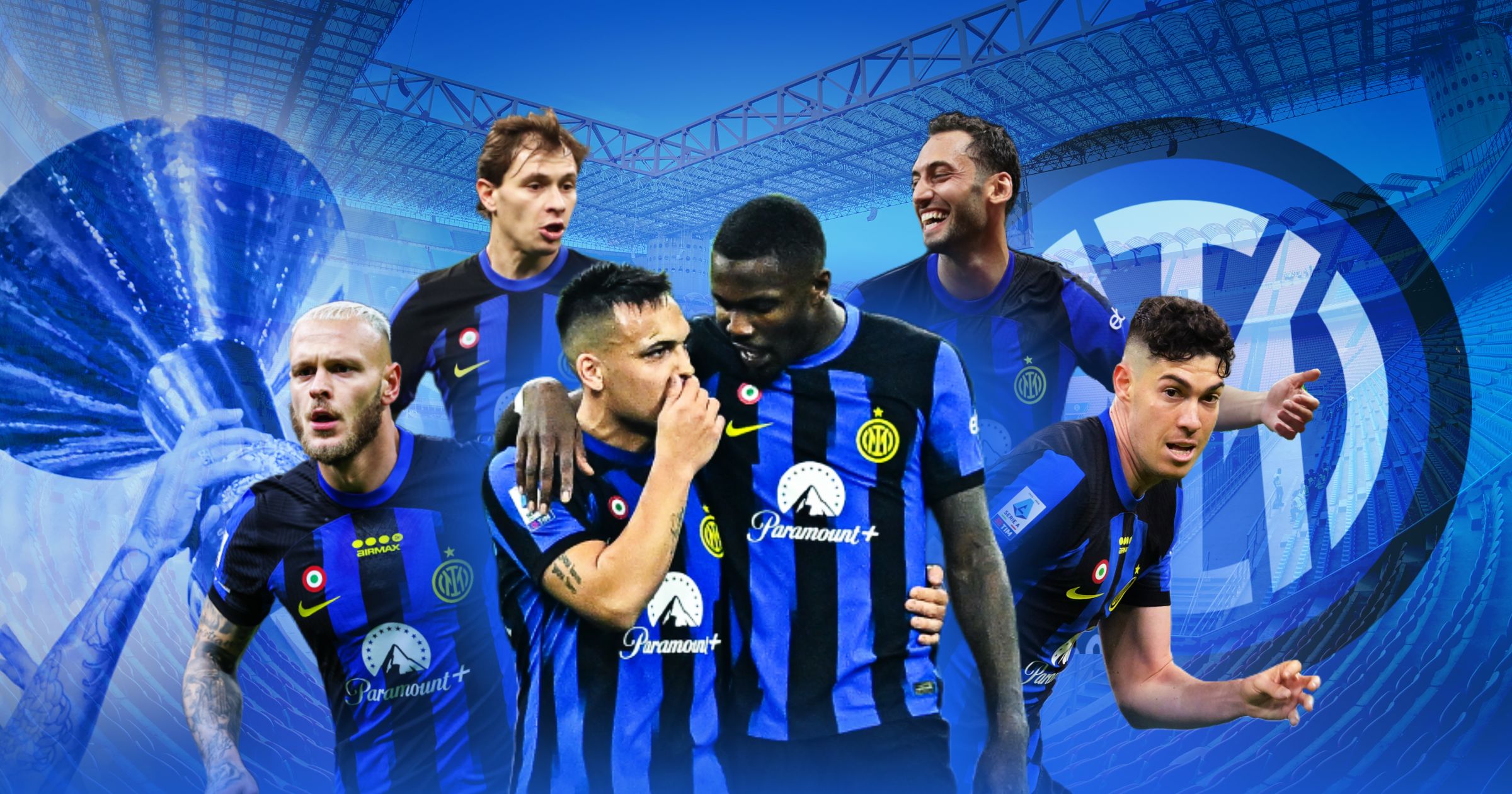 Inter campione - Sommer, Lautaro, Thuram, Barella, Calhanoglu, Bastoni ...