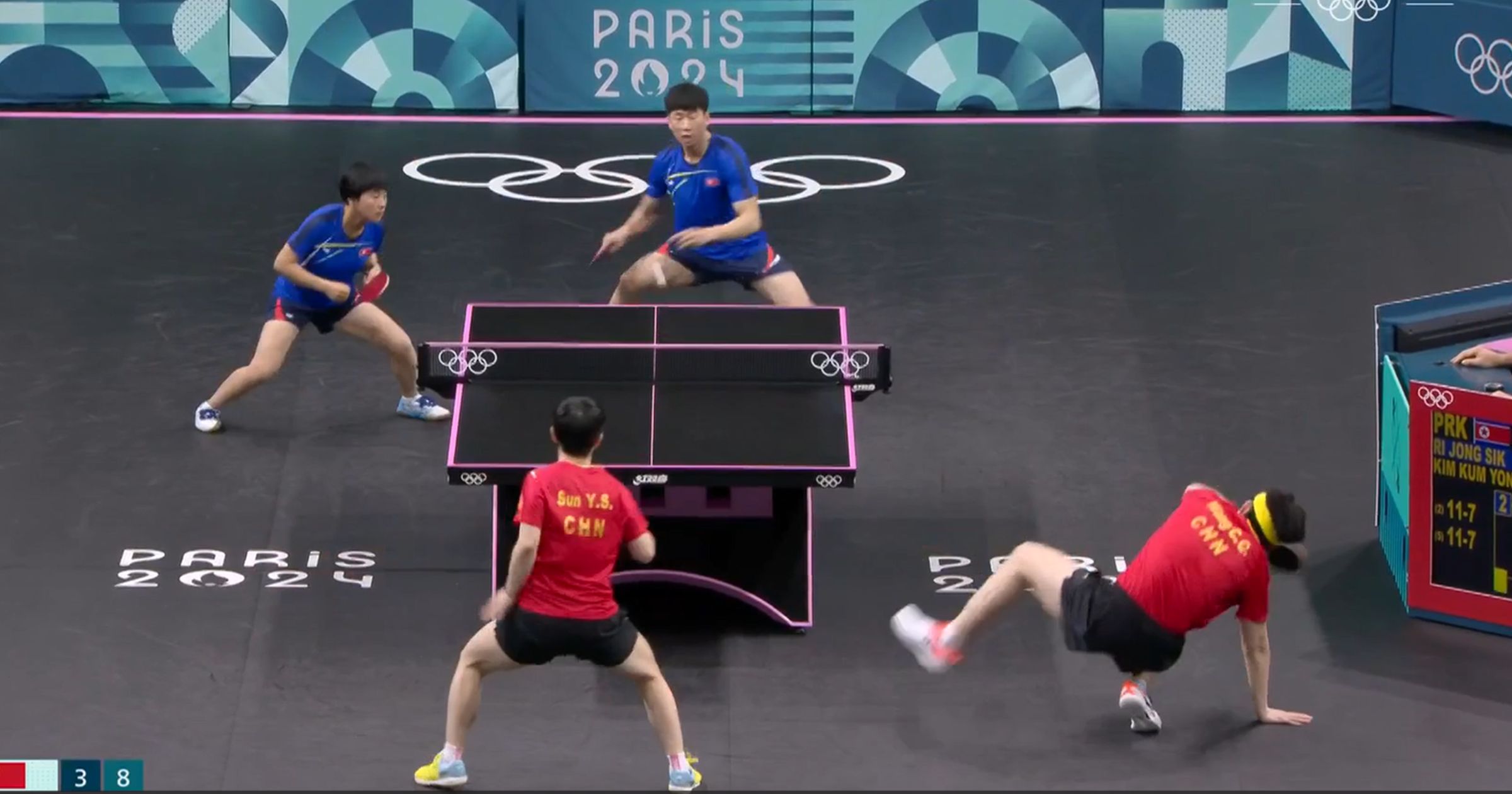 JO 2024 - PING PONG - Puissance et réflexes : point fou en finale du double mixte - Table Tennis ...