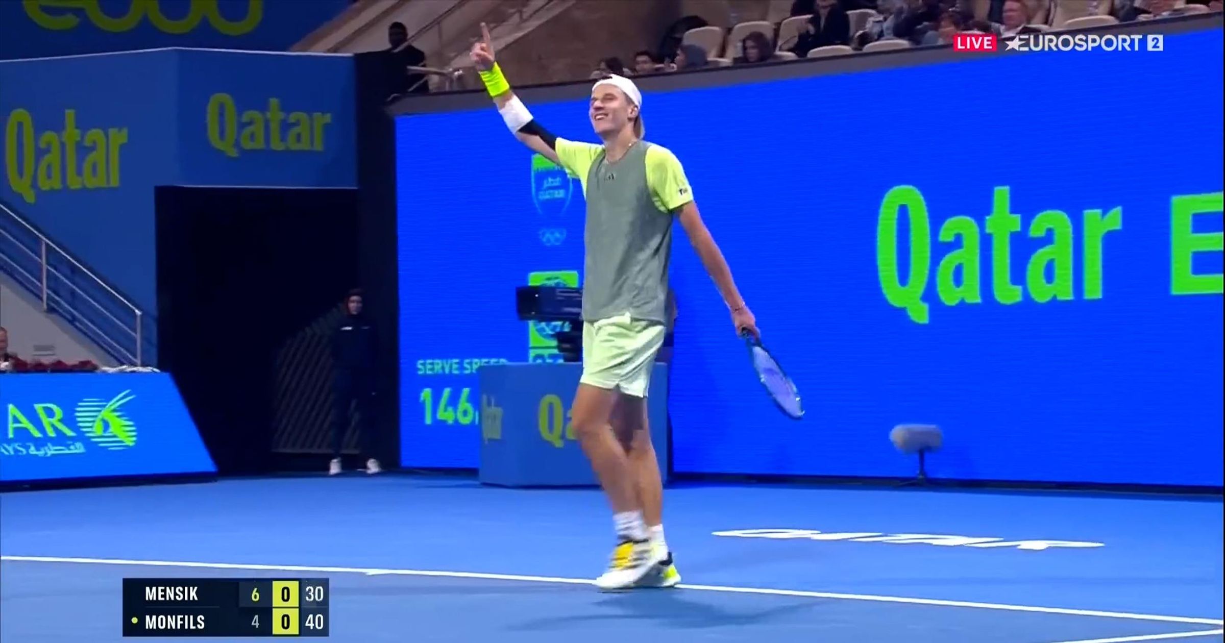 ATP 250 DOHA | Lob, tweener et volée rétro : Mensik et Monfils amusent ...