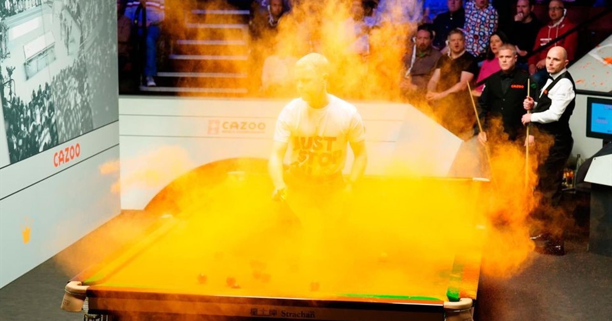 Snooker-WM 2023: Stars reagieren auf Protest-Aktion von "Just Stop Oil ...