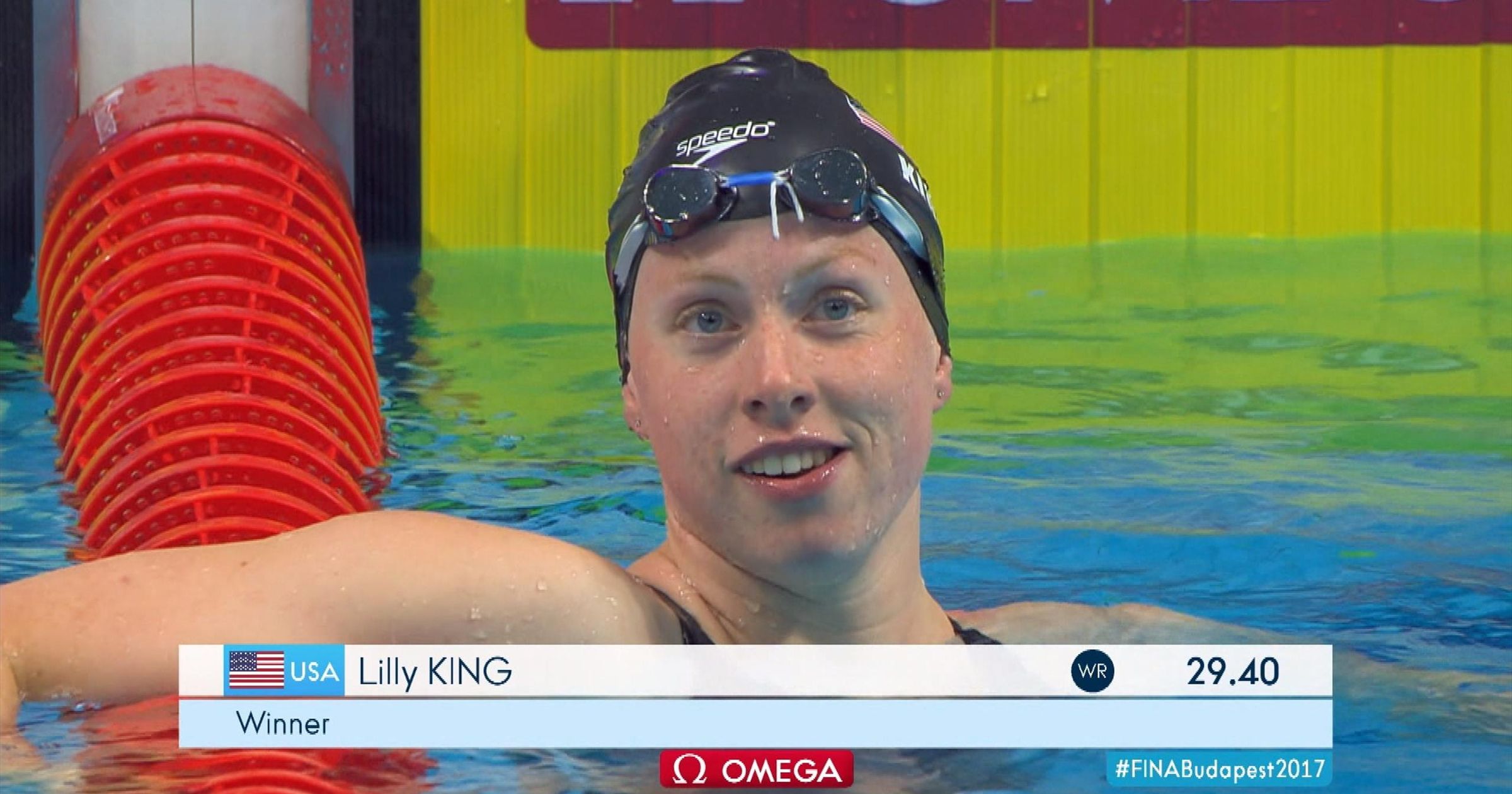 Lilly King set new world record in 50m breaststroke - Swimming video ...