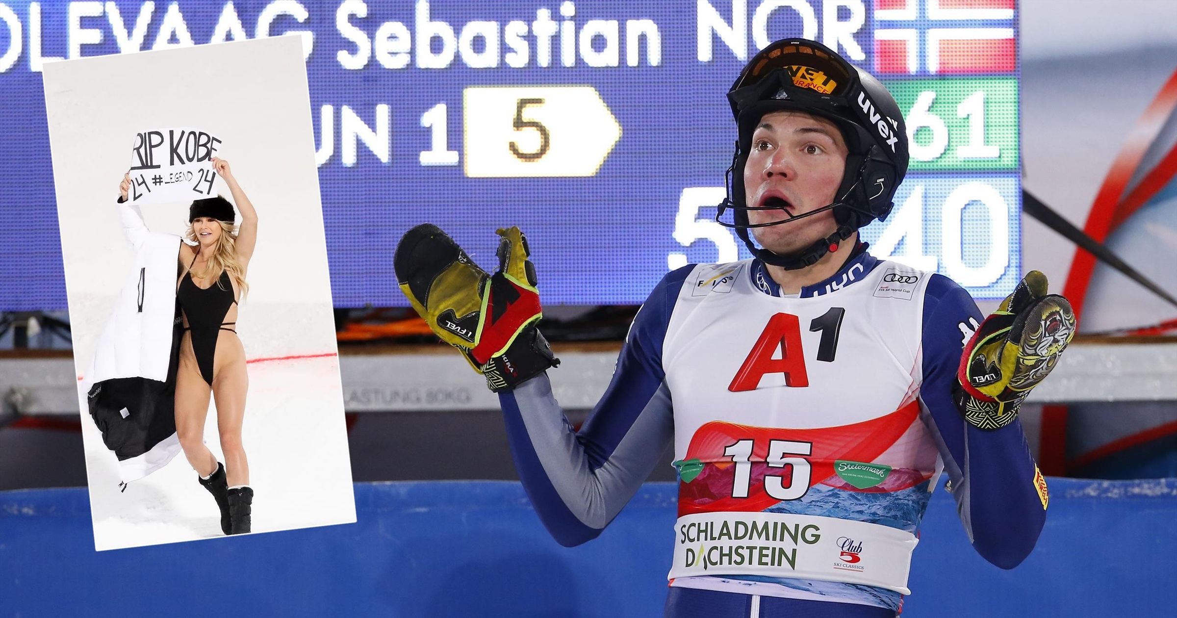 Slalom in Schladming | So cool reagiert Alex Vinatzer auf Flitzerin ...