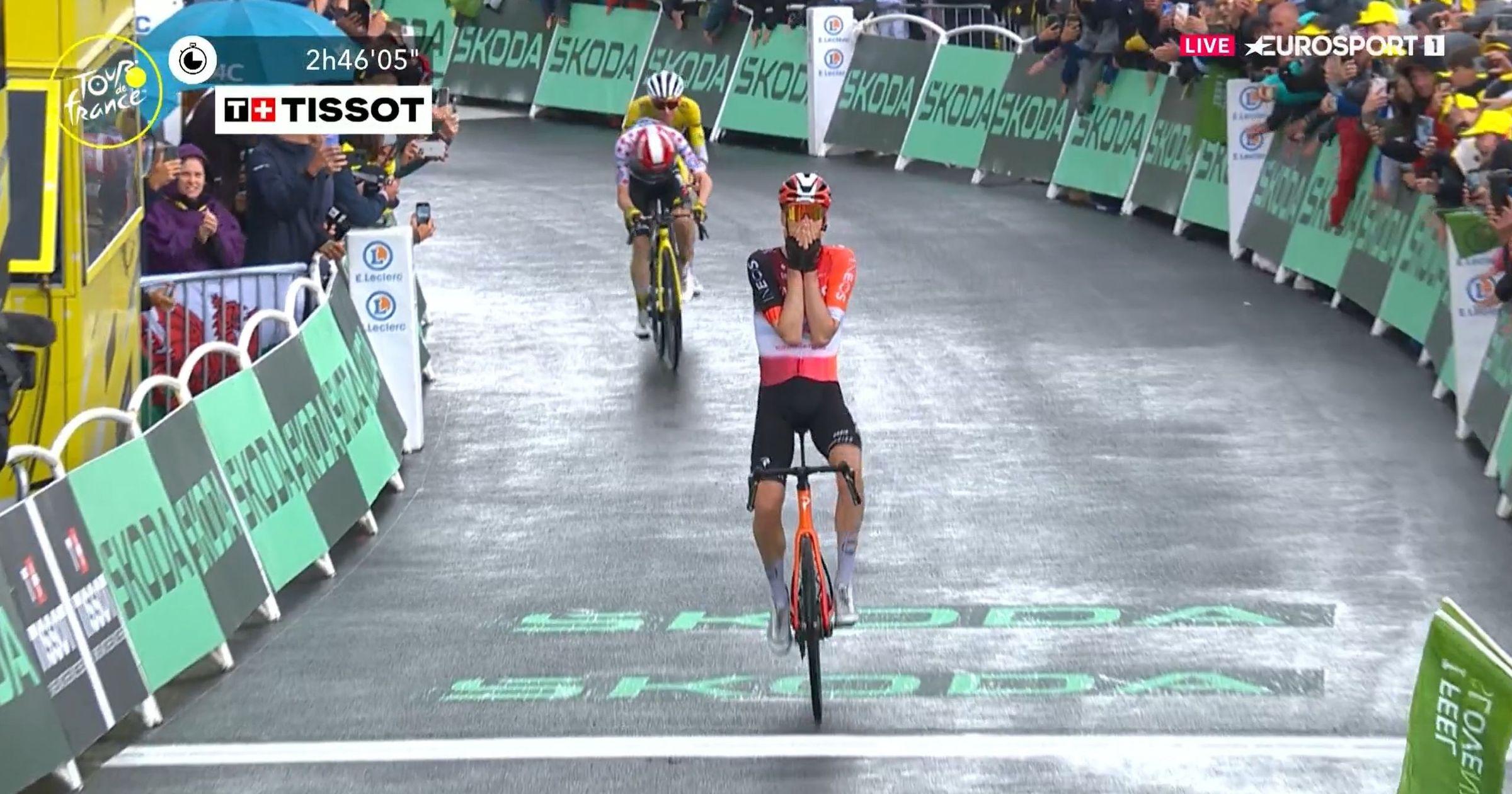 Thymen Arensman vainqueur éberlué, Tadej Pogacar termine dans la roue de Jonas Vingegaard : l ...