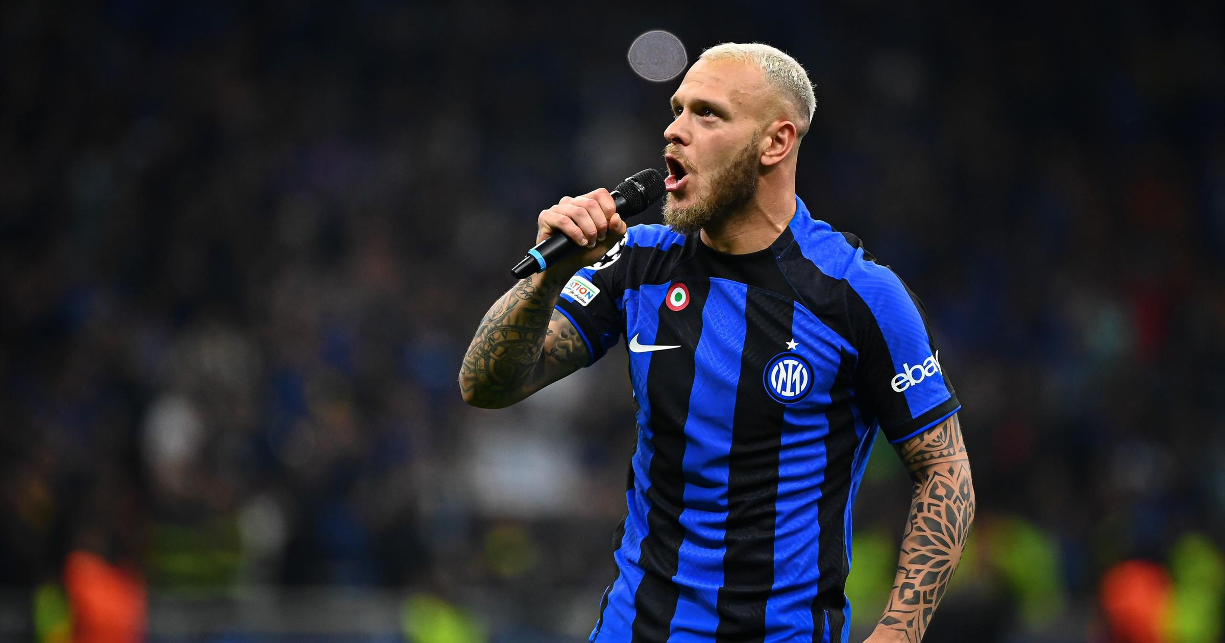 Striscione contro Dimarco dopo euroderby Champions Inter-Milan, procura ...