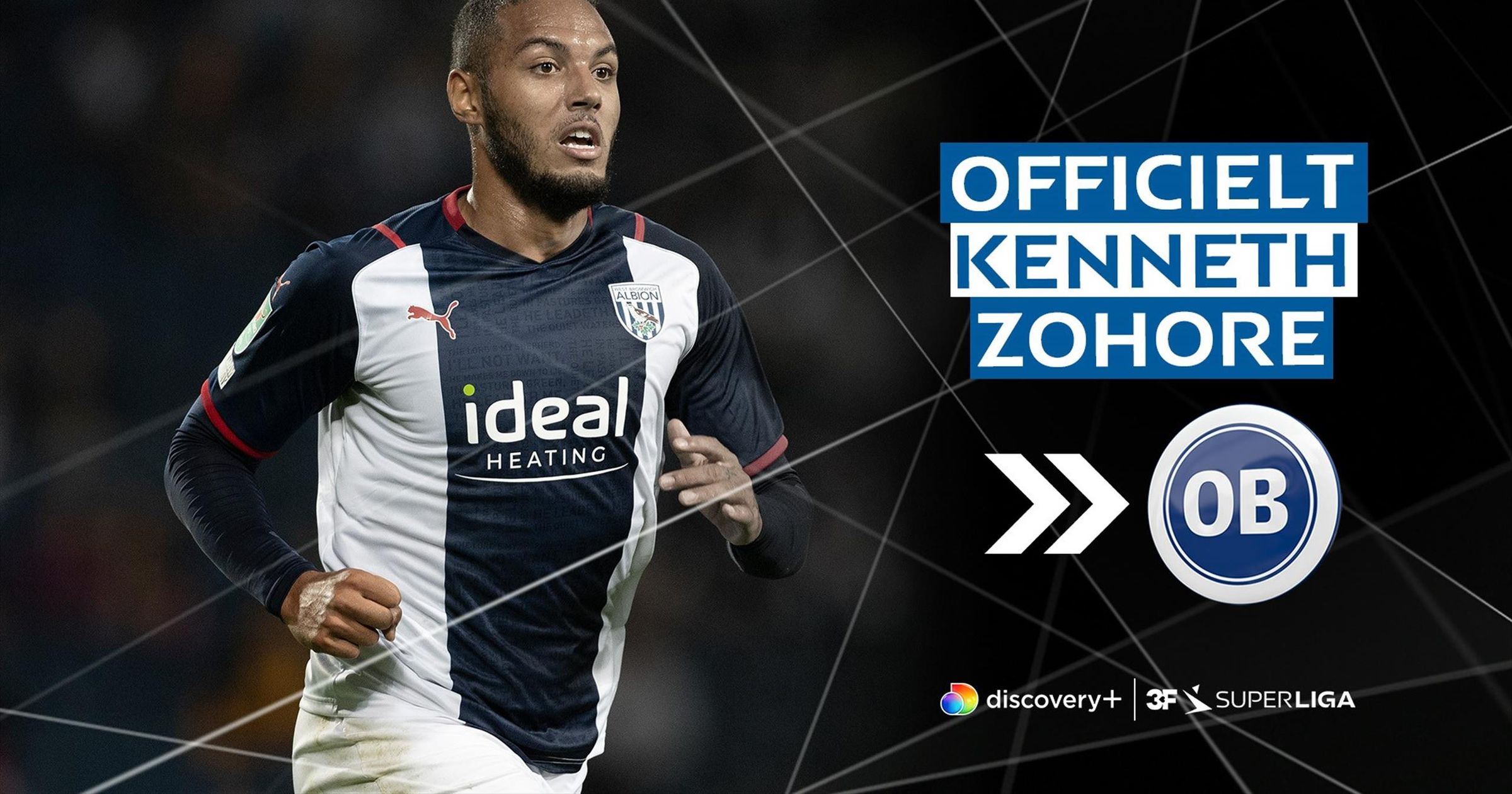 Officielt: Kenneth Zohore trækker i OB-trøjen - Eurosport