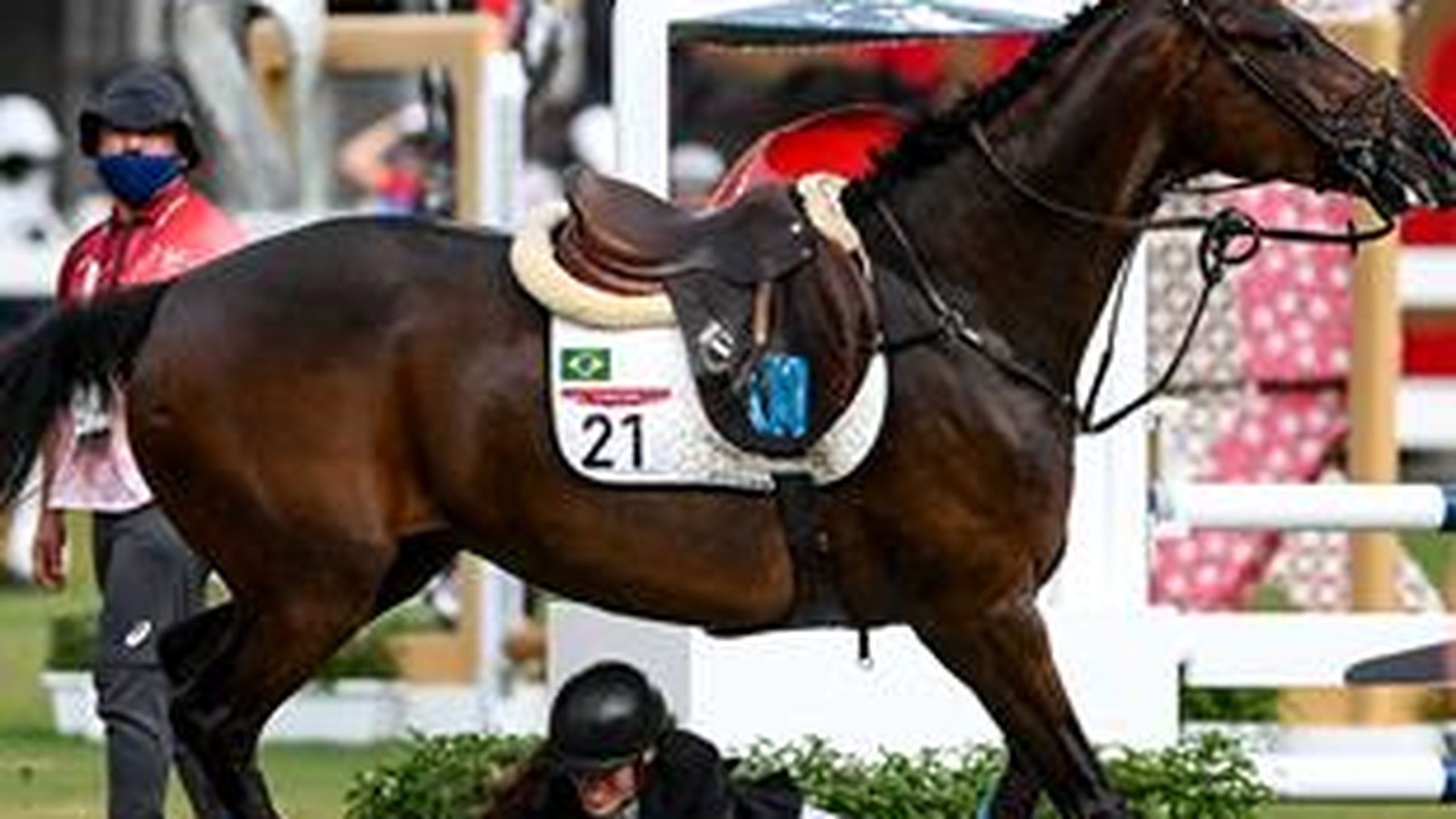 Olympia 2021: Pferd läuft nach Sturz beim Springreiten über Ieda ...