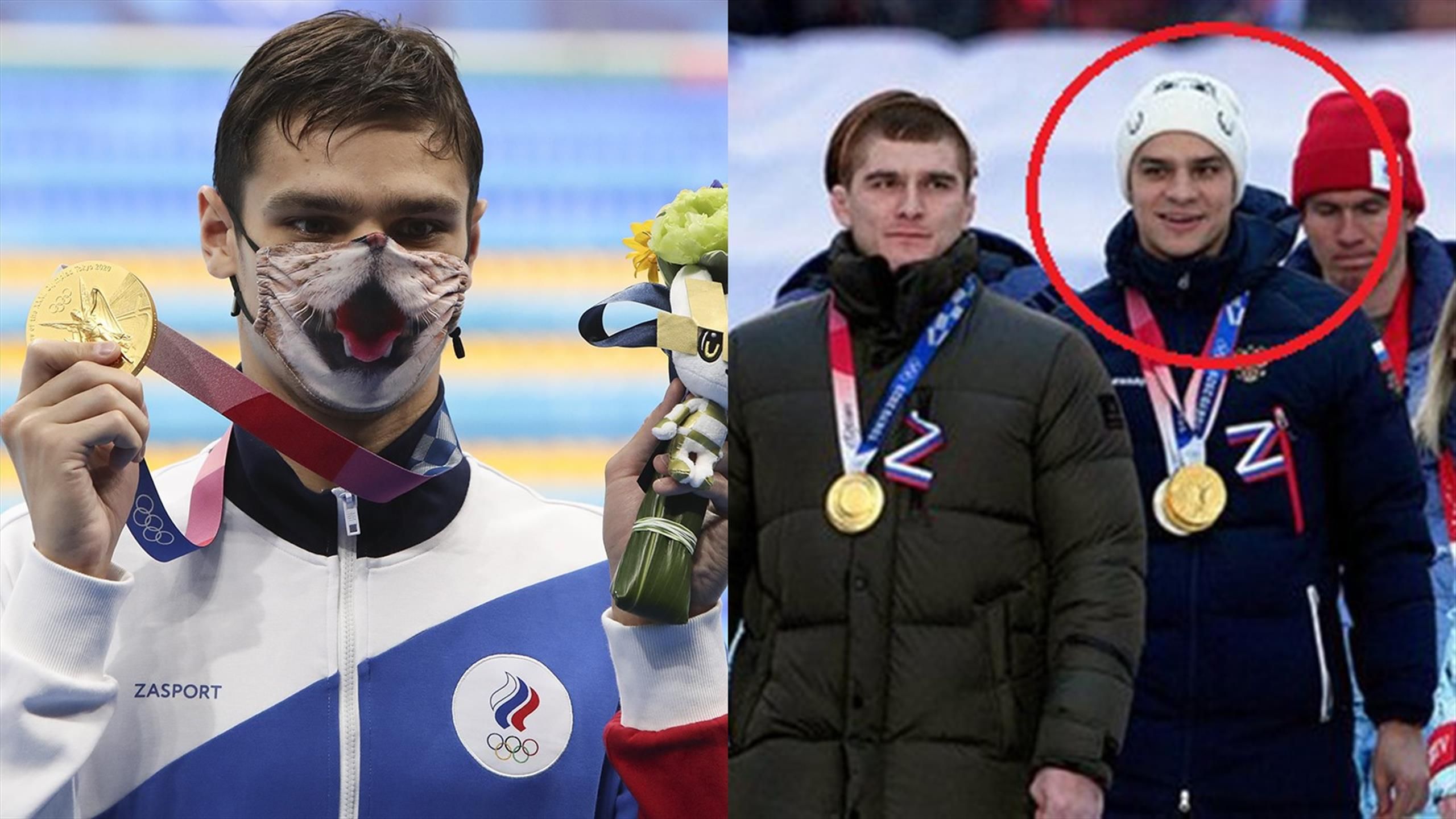 Guerra Ucraina, Evgeny Rylov sfila con la Z sul petto al corteo di ...