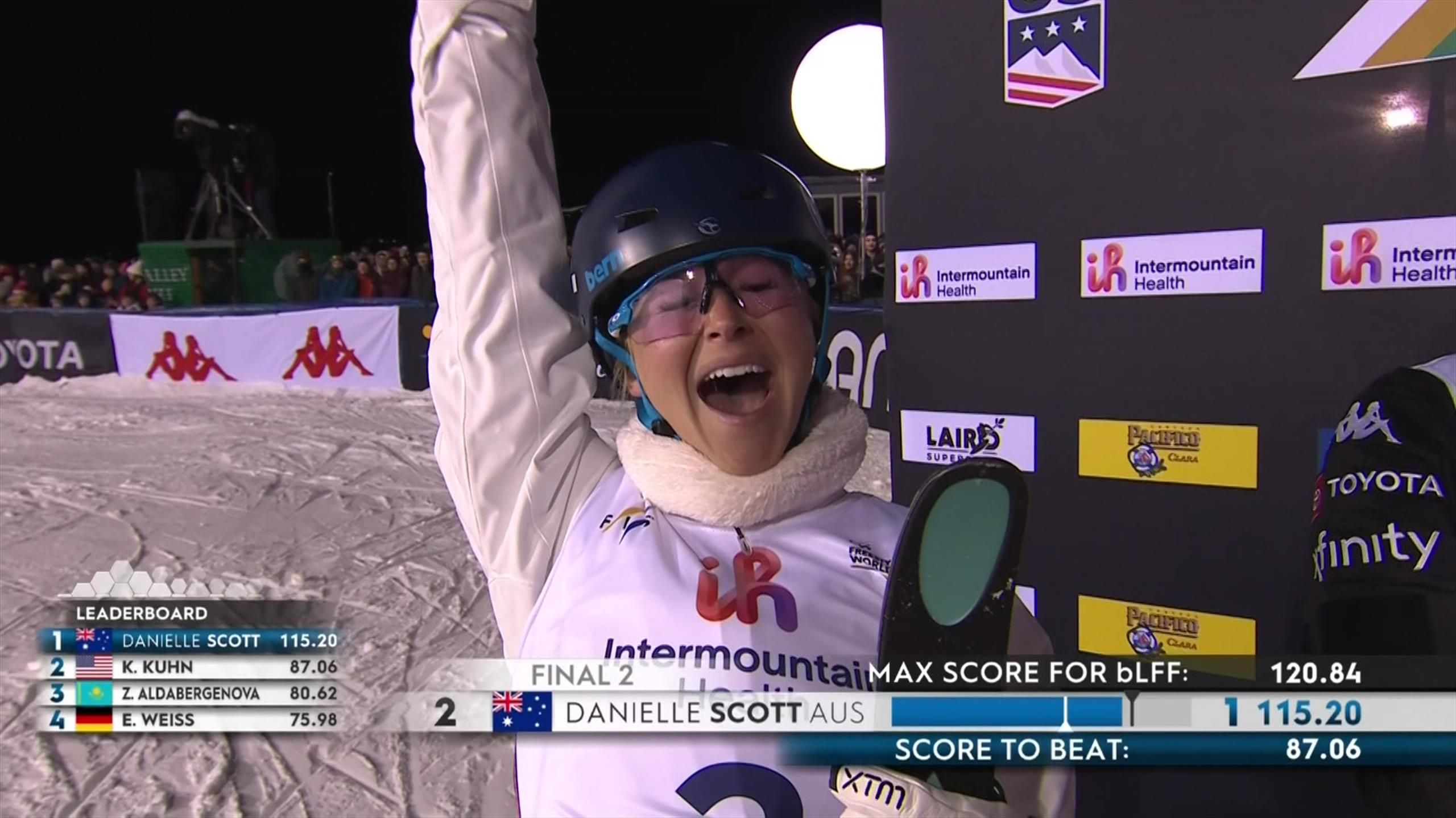 Coppa del Mondo aerials, Danielle Scott con l'esercizio perfetto ...