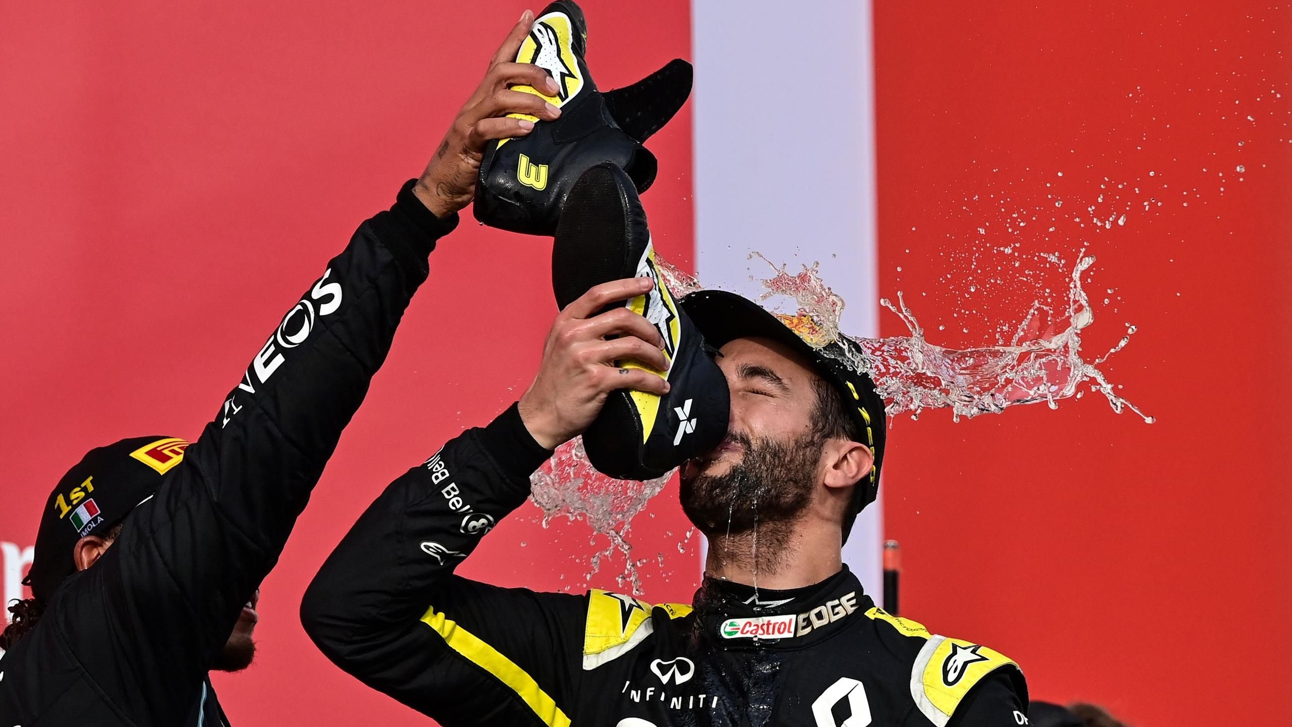 Formule 1 - Vie et mort du "Shoey", popularisé par Daniel Ricciardo ...