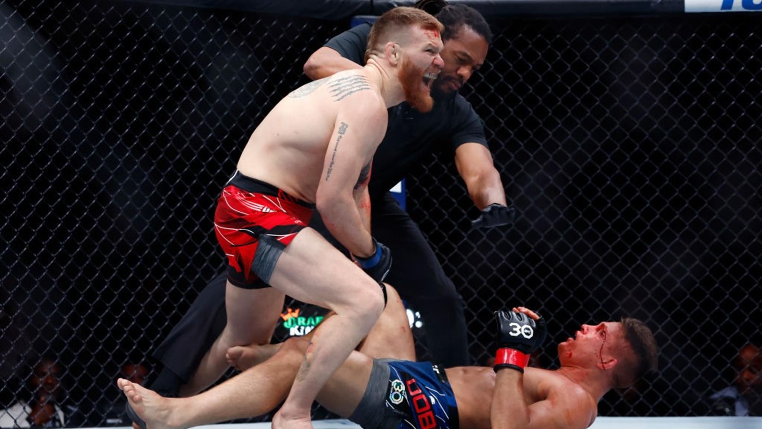 UFC 288 | Matt Frevola le deja la cara hecha un cuadro a Drew Dober ...