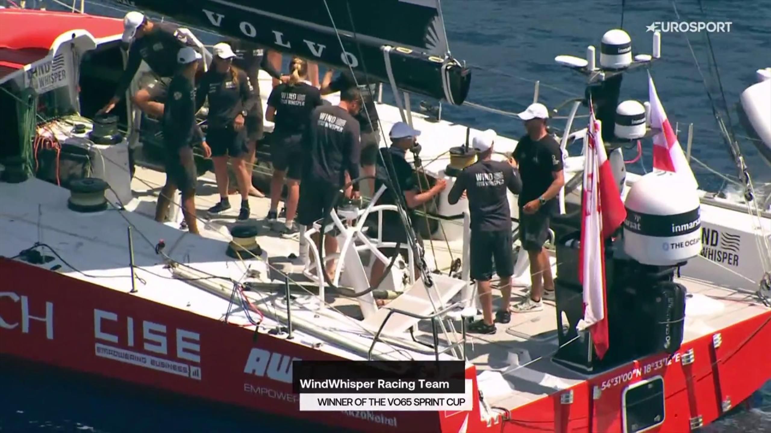 Polska ekipa Wind Whisper cieszy się ze zwycięstwa w VO65 Sprint Cup w ...