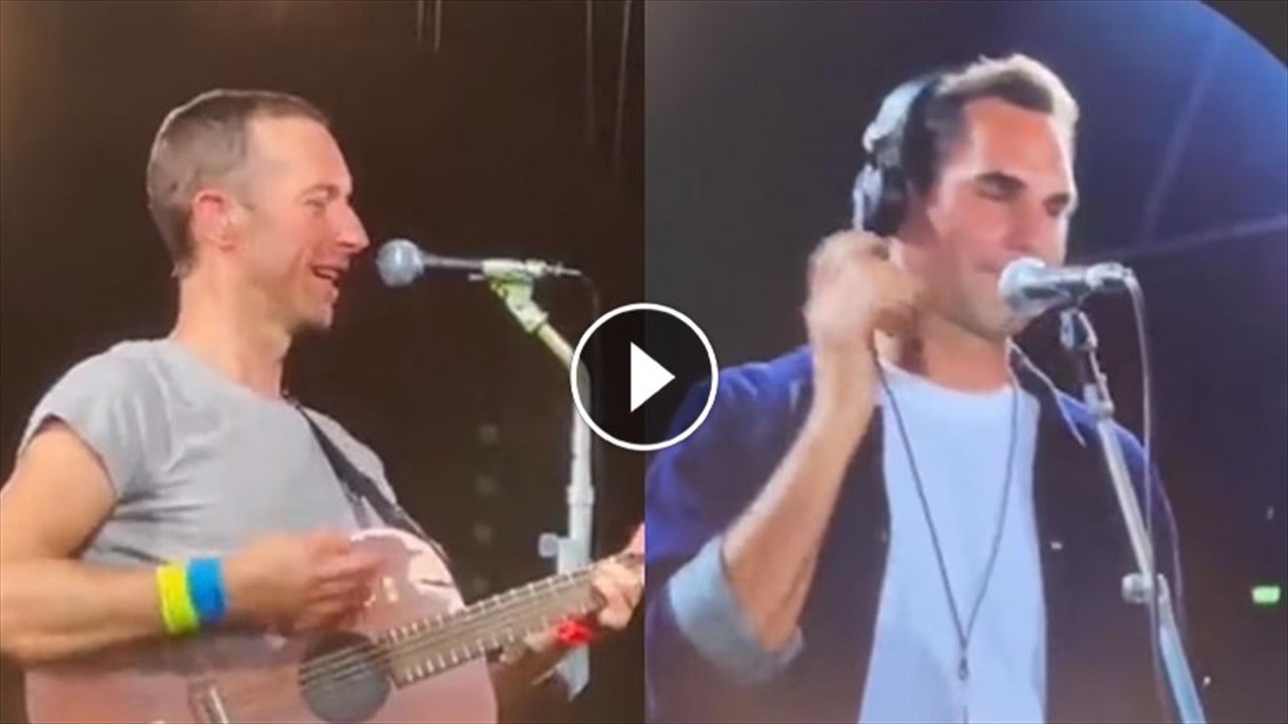Tennis, Roger Federer sul palco dei Coldplay: che sorpresa a Zurigo ...