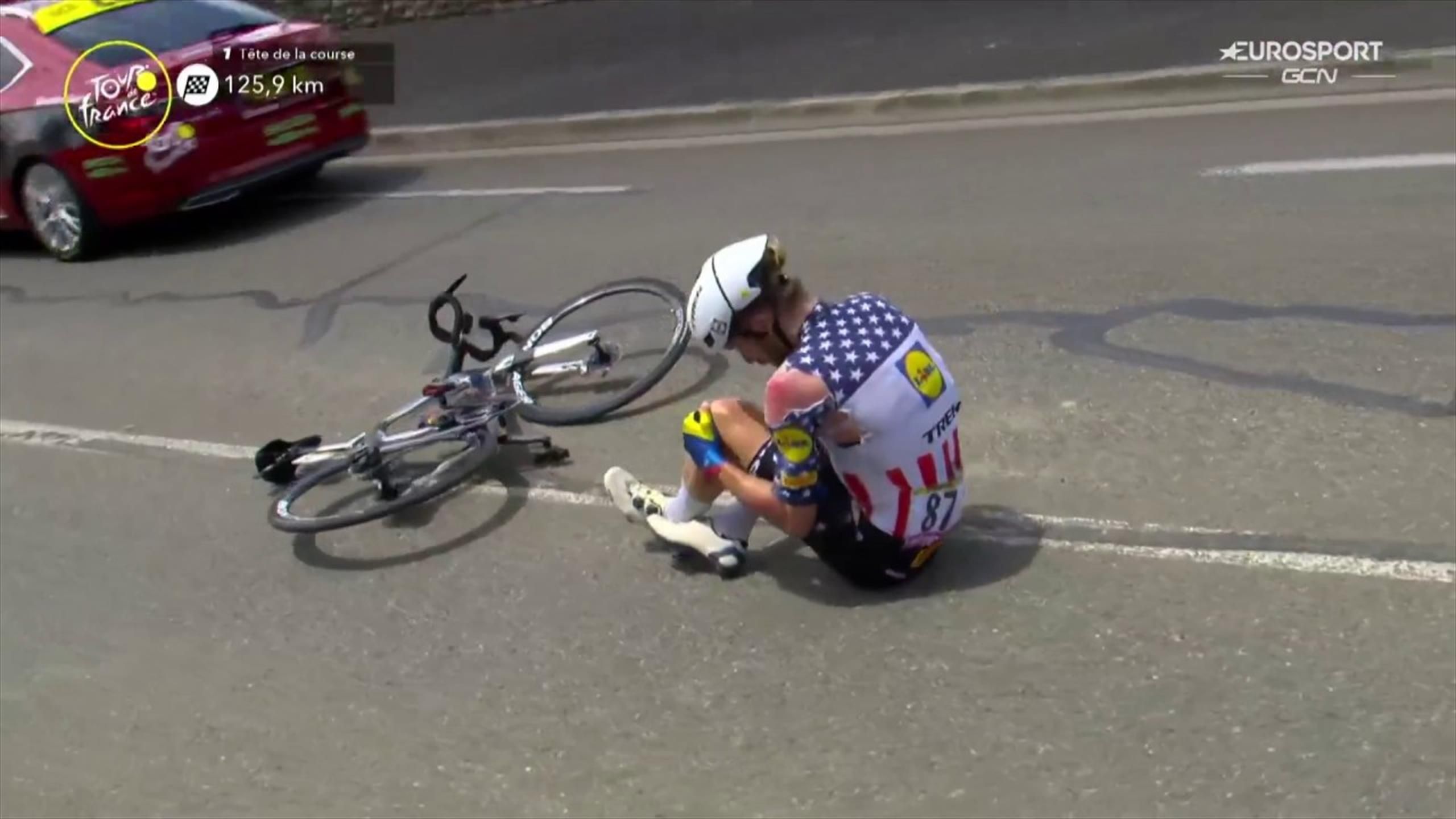 Tour de France - Si parte subito con una caduta! Quinn Simmons a terra ...