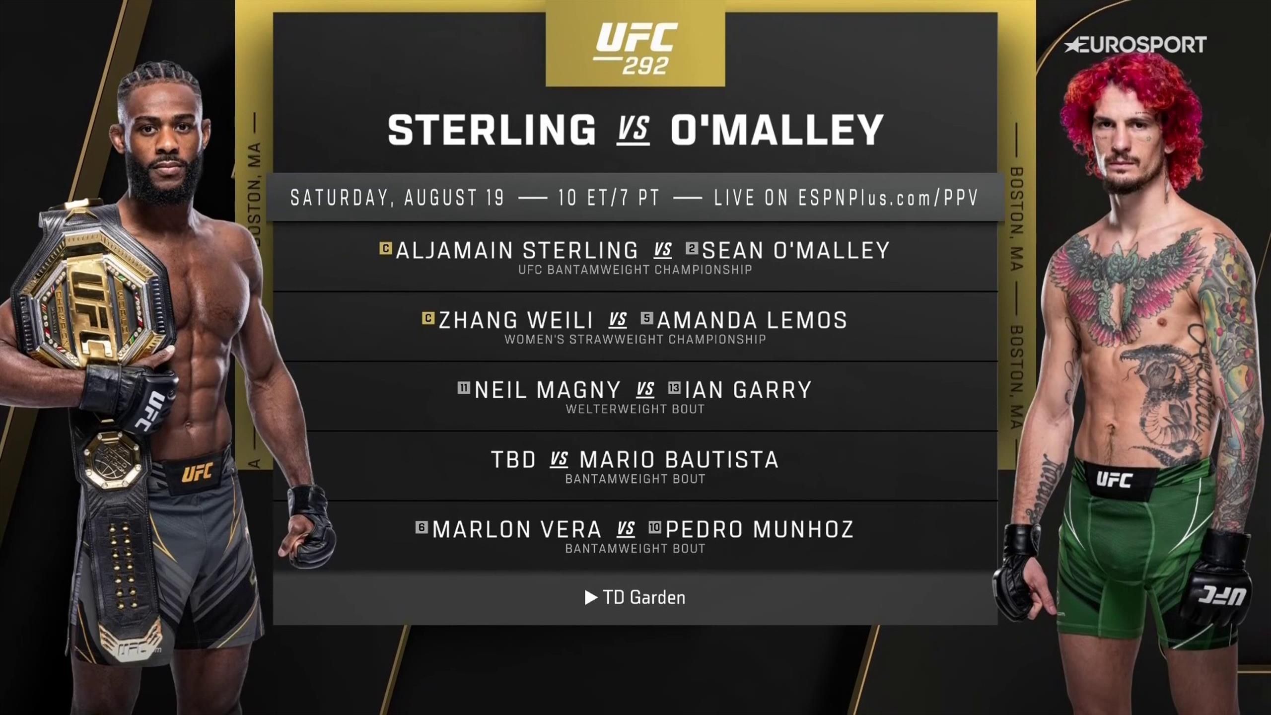 UFC 292 | Hoe laat en waar kijk je live naar UFC 292: Sterling vs. O ...