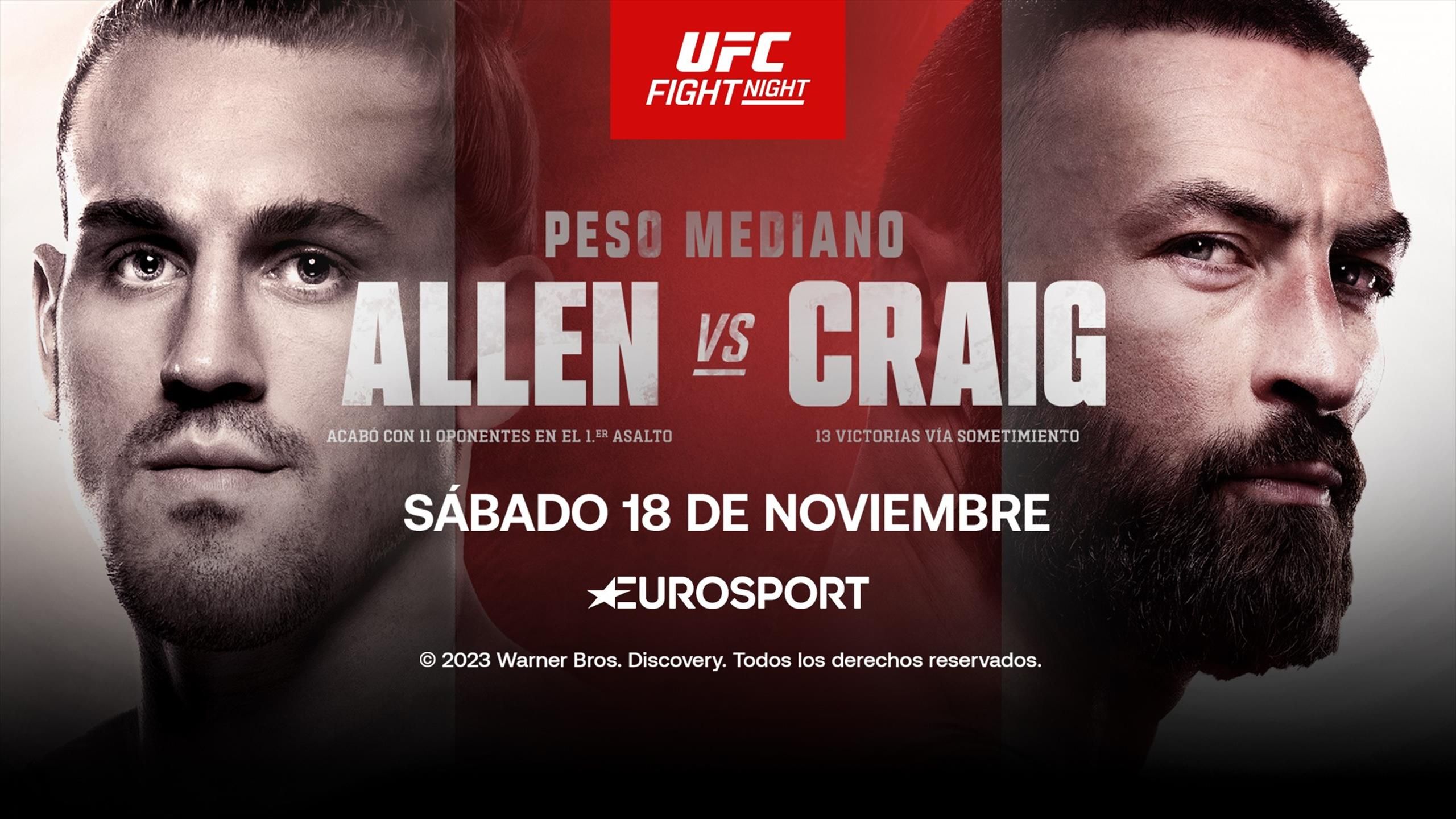 UFC Fight Night Las Vegas 82 | Brendan Allen vs Paul Craig: Fecha, hora ...