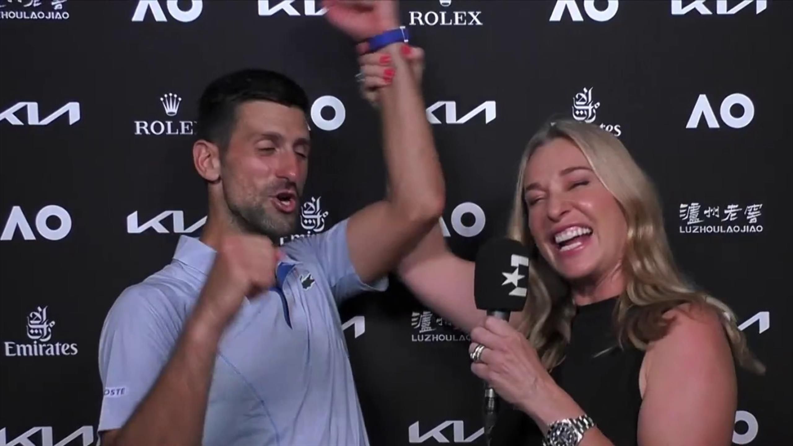 Australian Open - Novak Djokovic im Eurosport-Interview mit Barbara ...