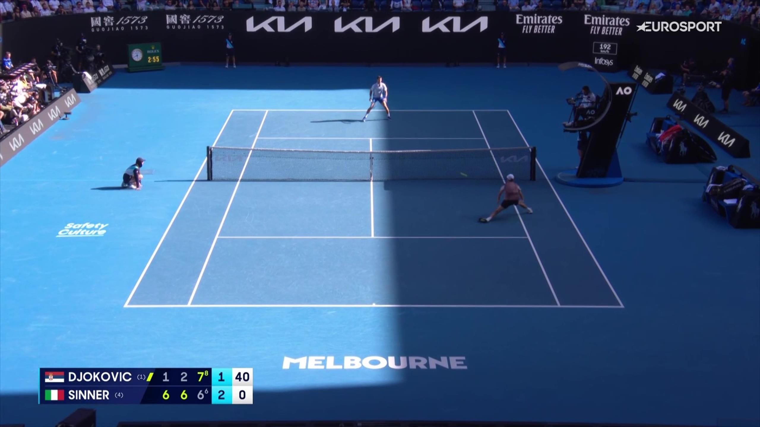 Sjekk dette utrulege slaget: – Det der er kunst - Tennis video - Eurosport