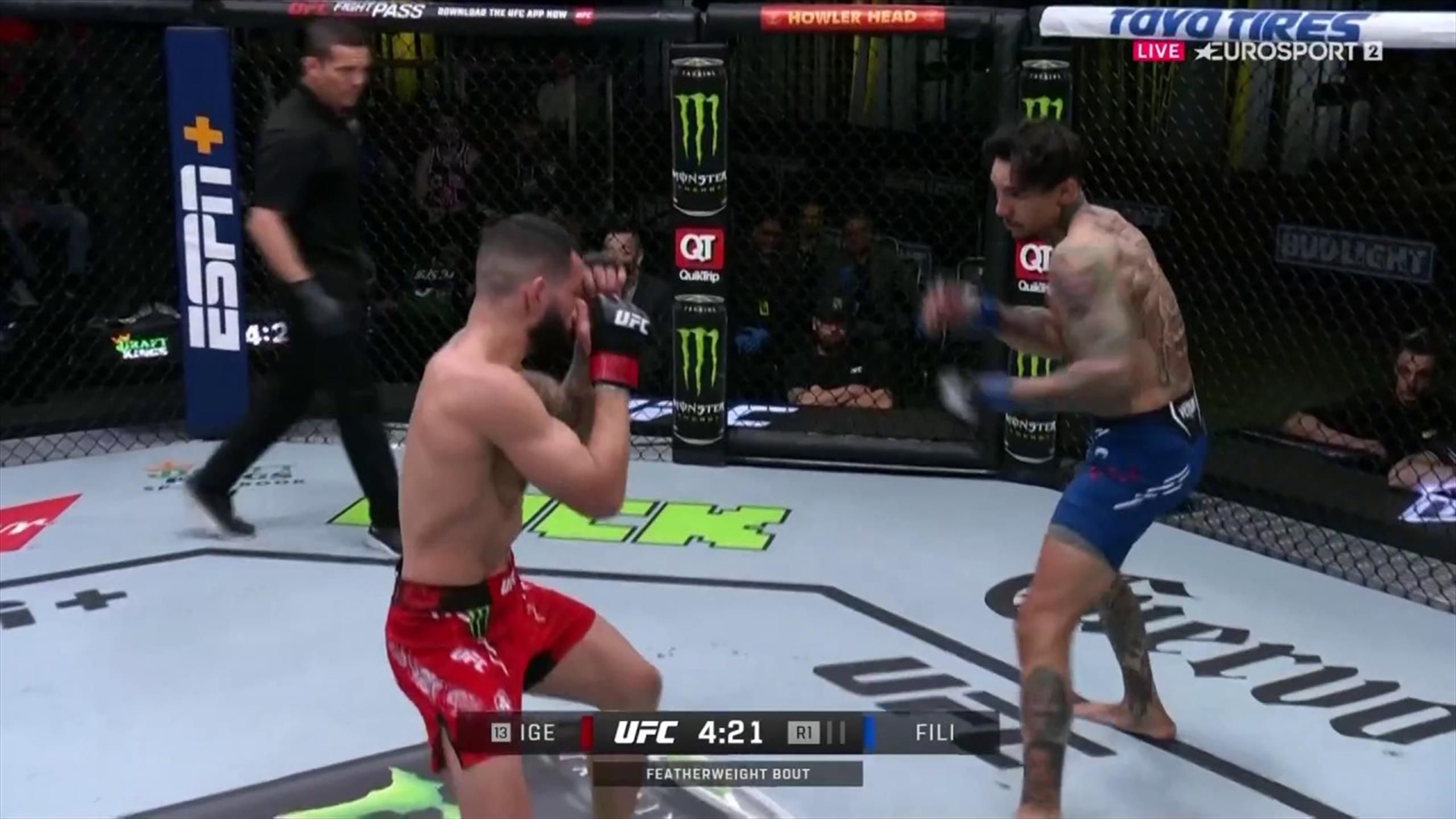 UFC Fight Night Vegas 86 | Nocaut fulminante de Dan Ige demostrando su ...