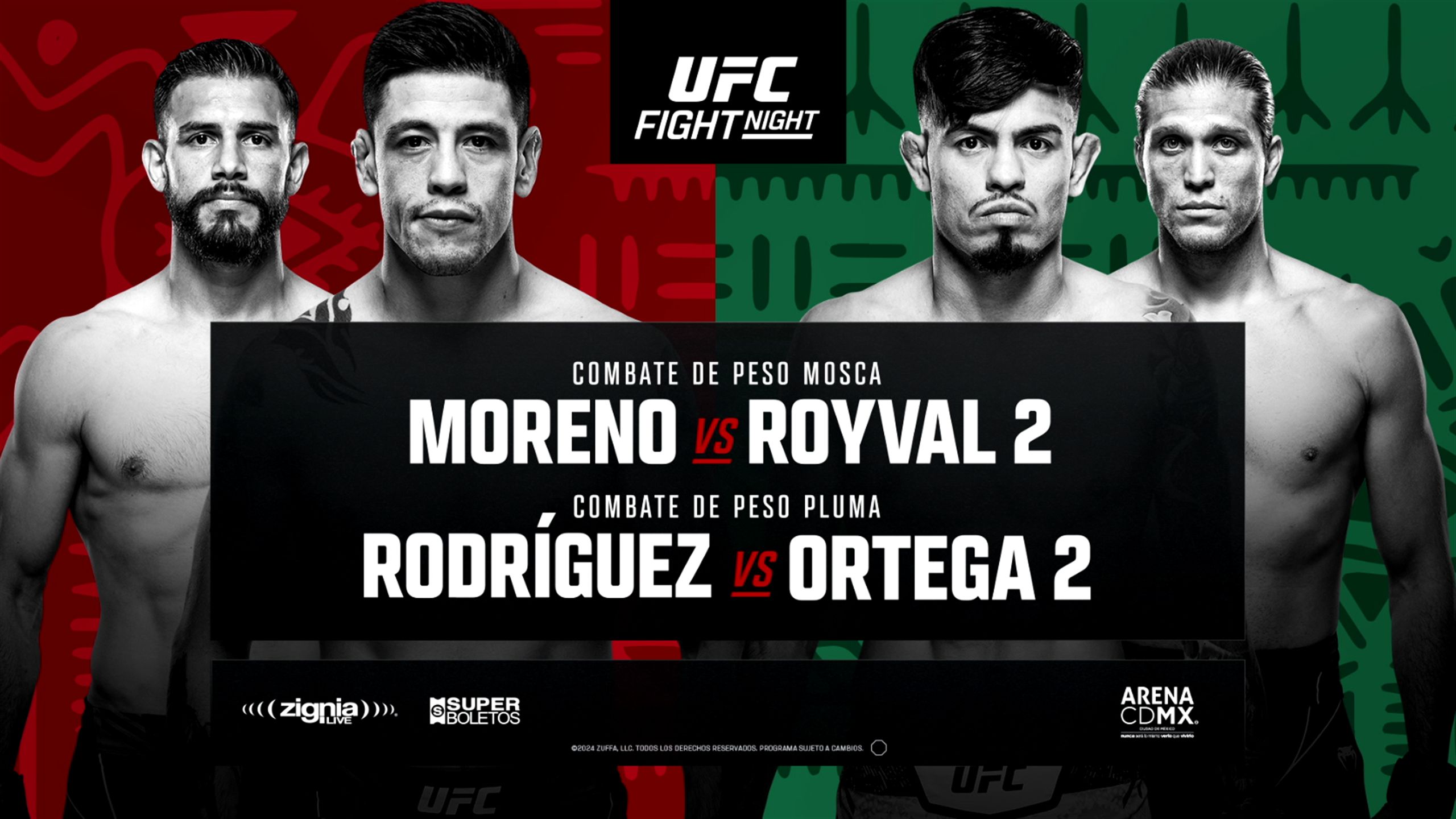 UFC Fight Night Ciudad de México | Brandon Moreno vs Brandon Royval 2 ...
