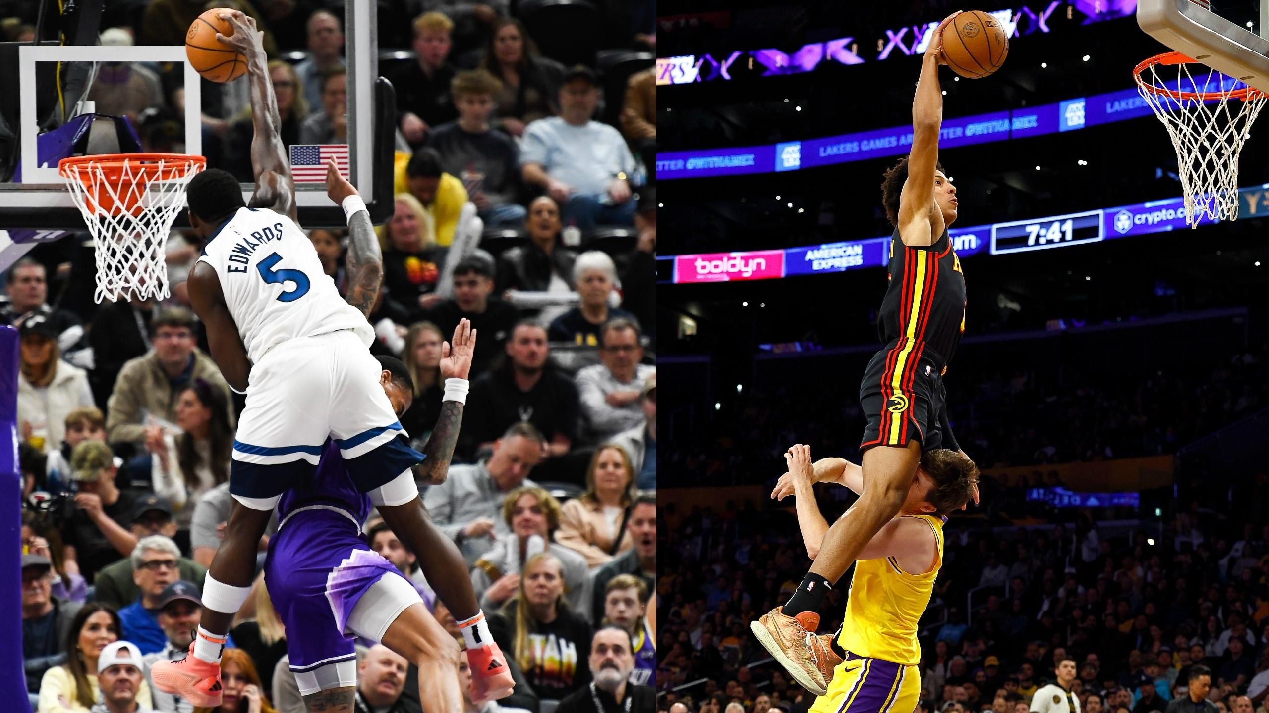 NBA | C'était la nuit des dunks de folie : Anthony Edwards ...